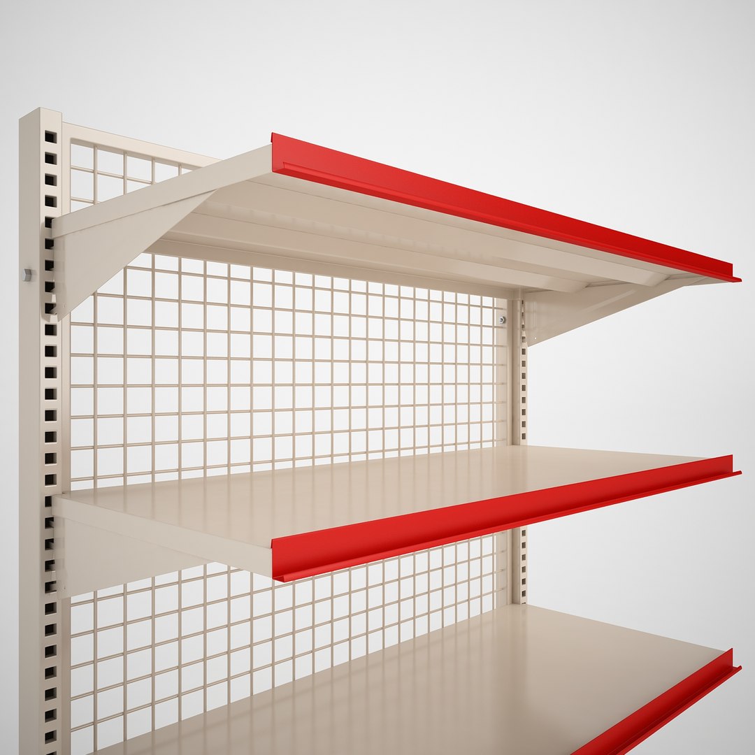 3d model of supermarket shelf super
