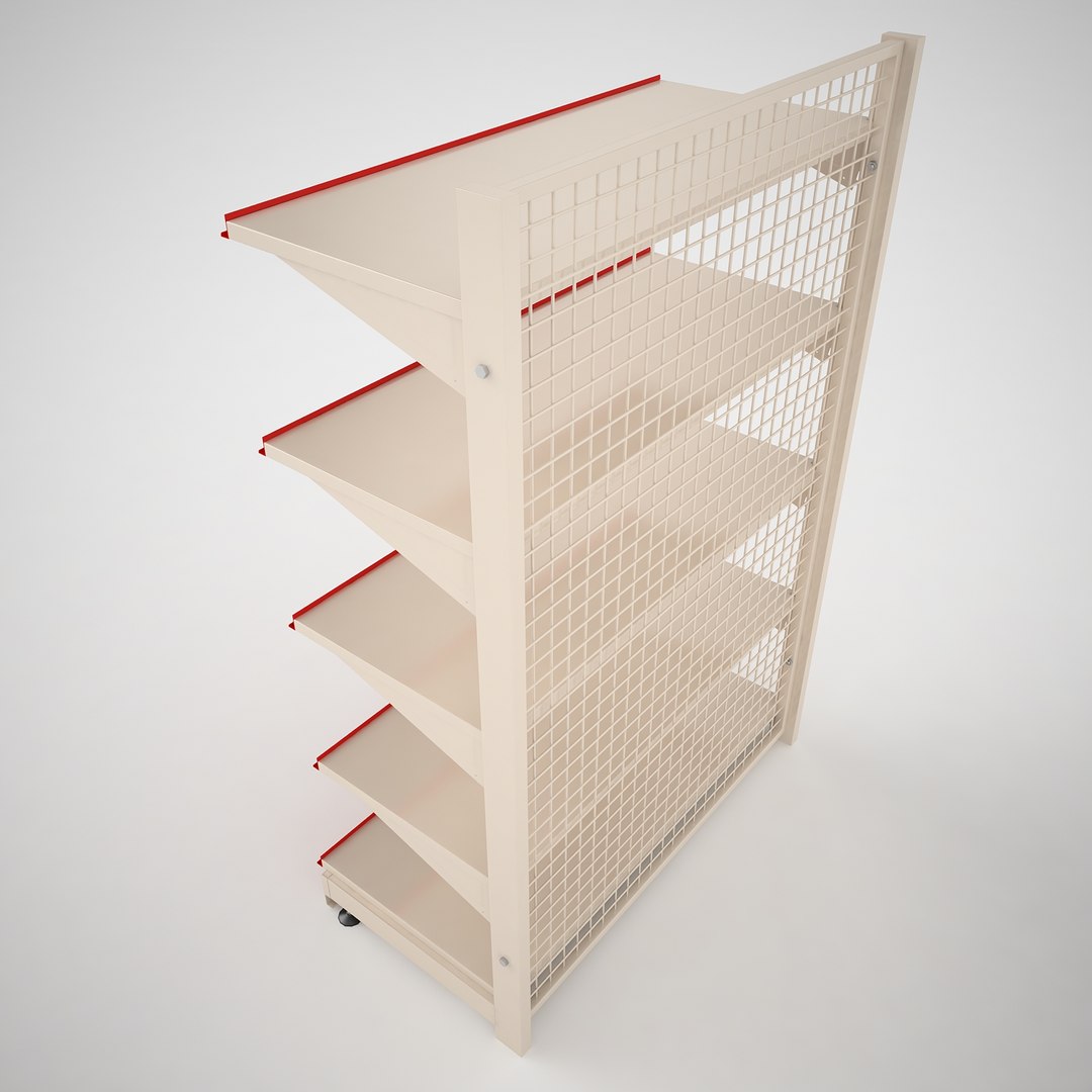 3d model of supermarket shelf super