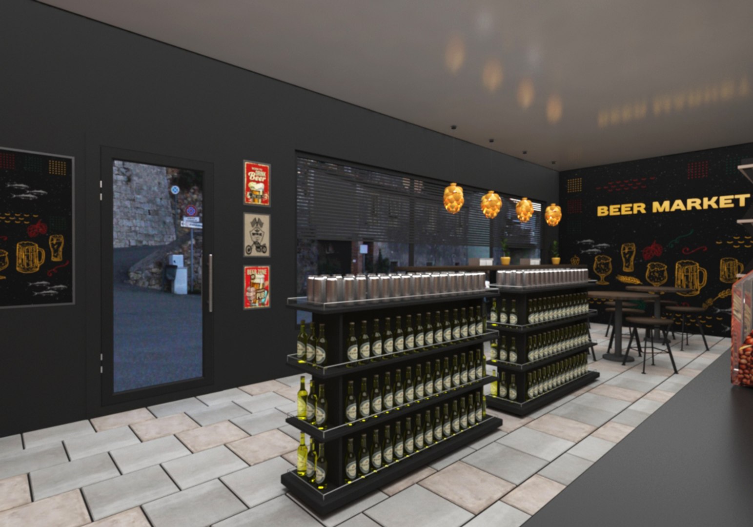 Beer Shop Interior 3D - TurboSquid 1508706
