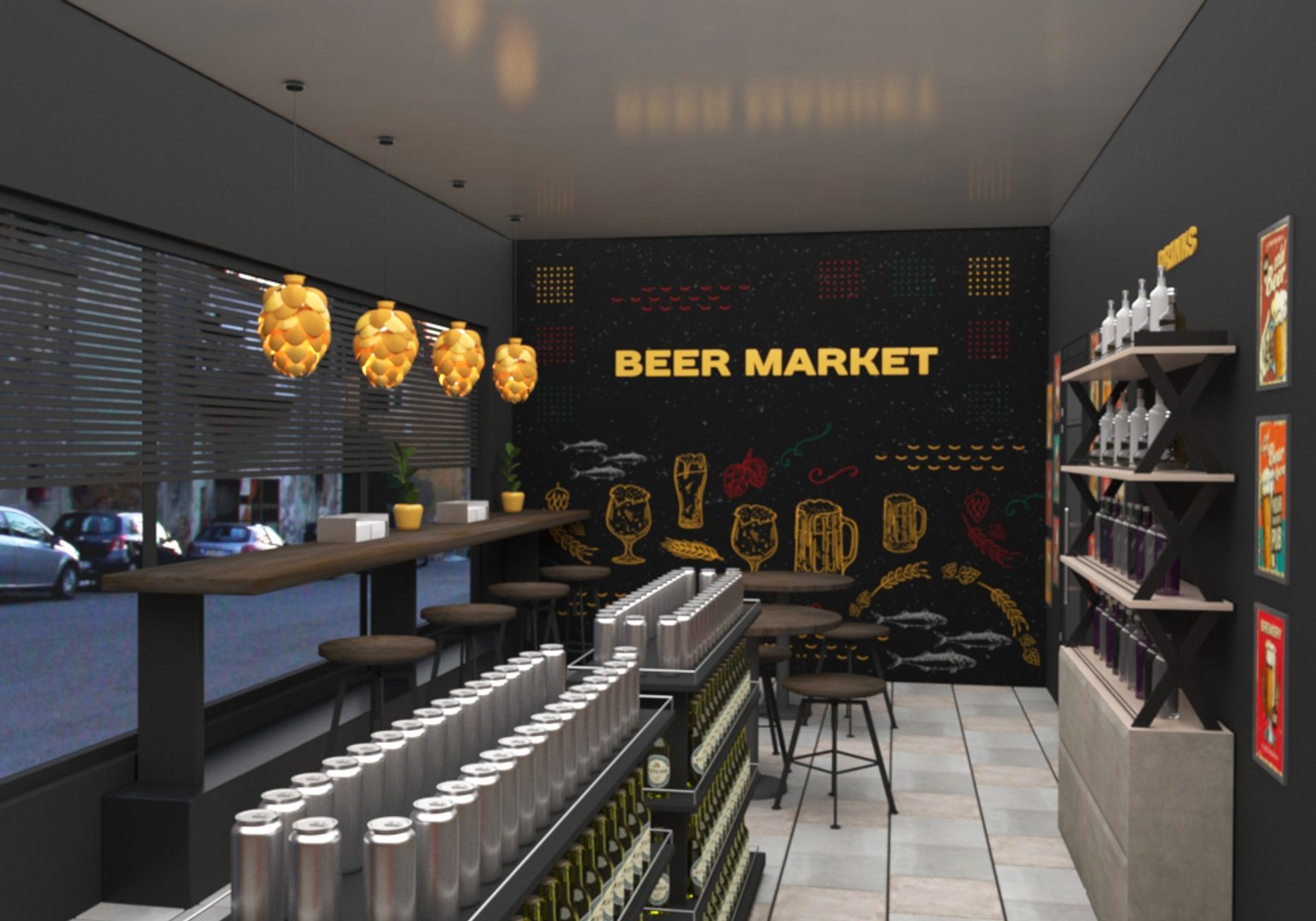 Beer Shop Interior 3D - TurboSquid 1508706