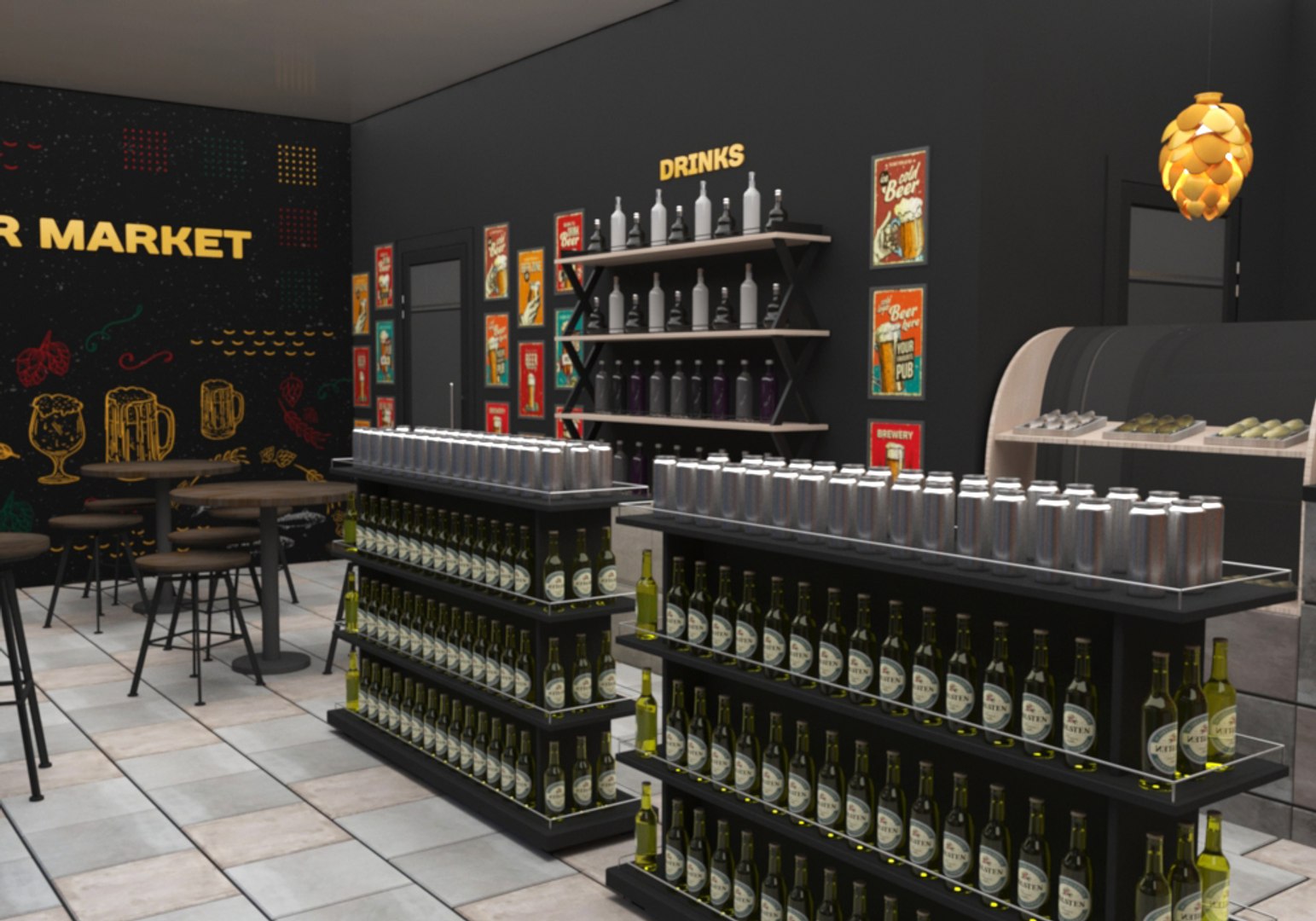 Beer Shop Interior 3D - TurboSquid 1508706