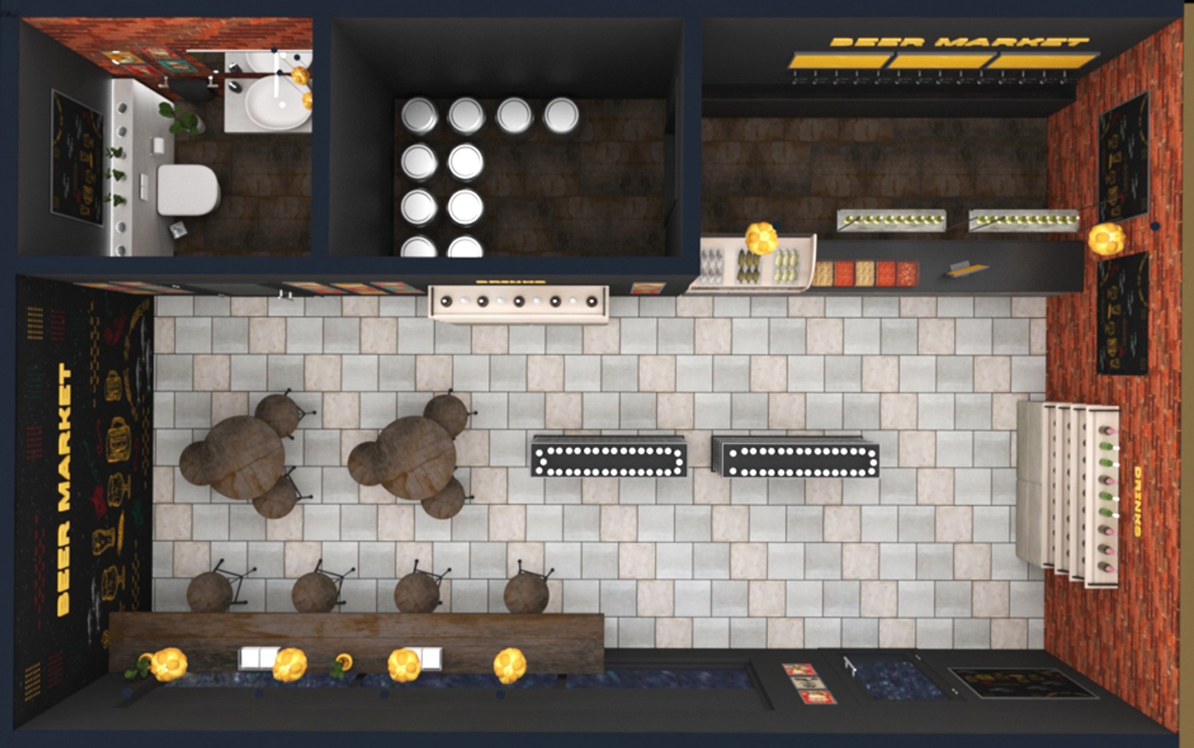 Beer Shop Interior 3D - TurboSquid 1508706