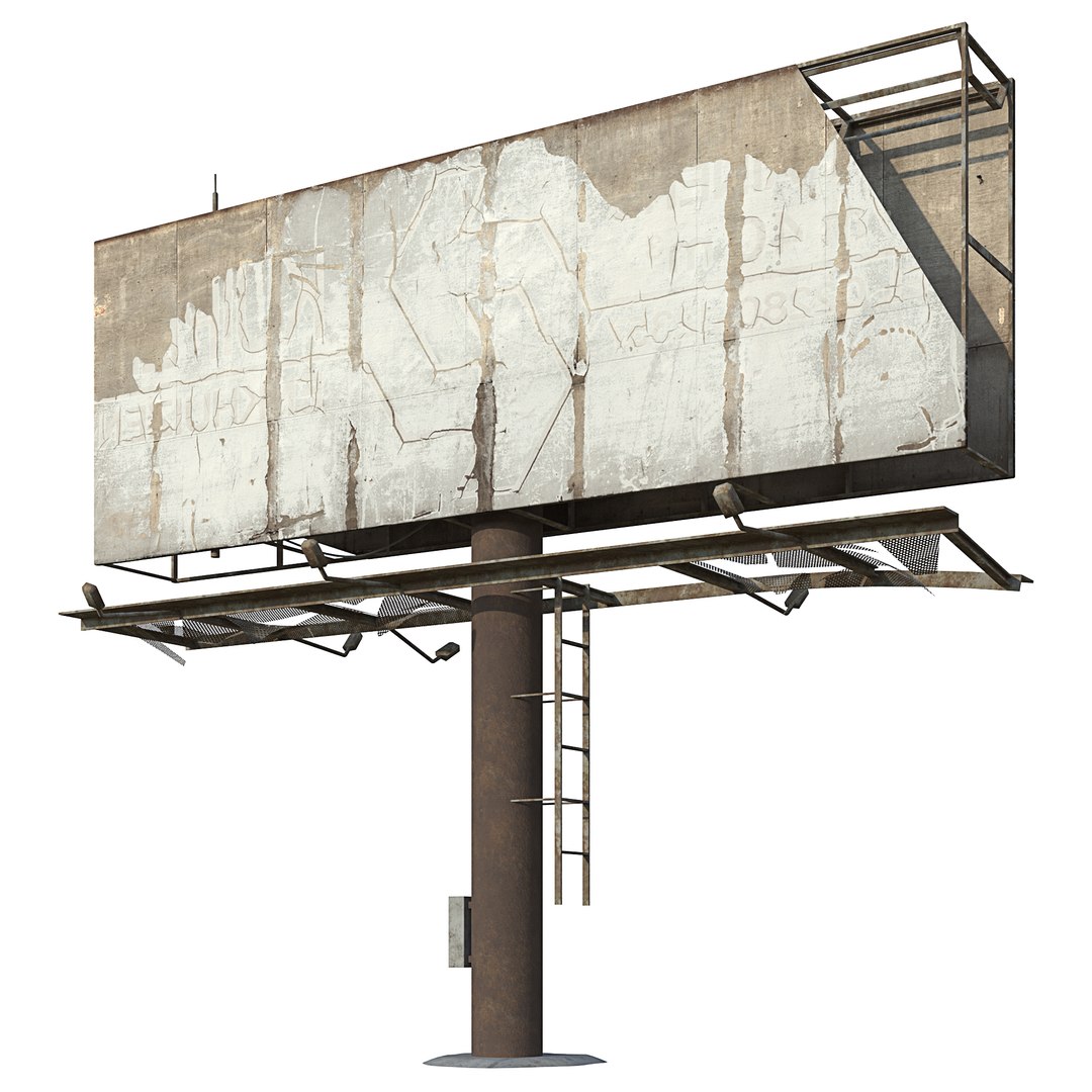 3D Old Billboard - TurboSquid 2228942