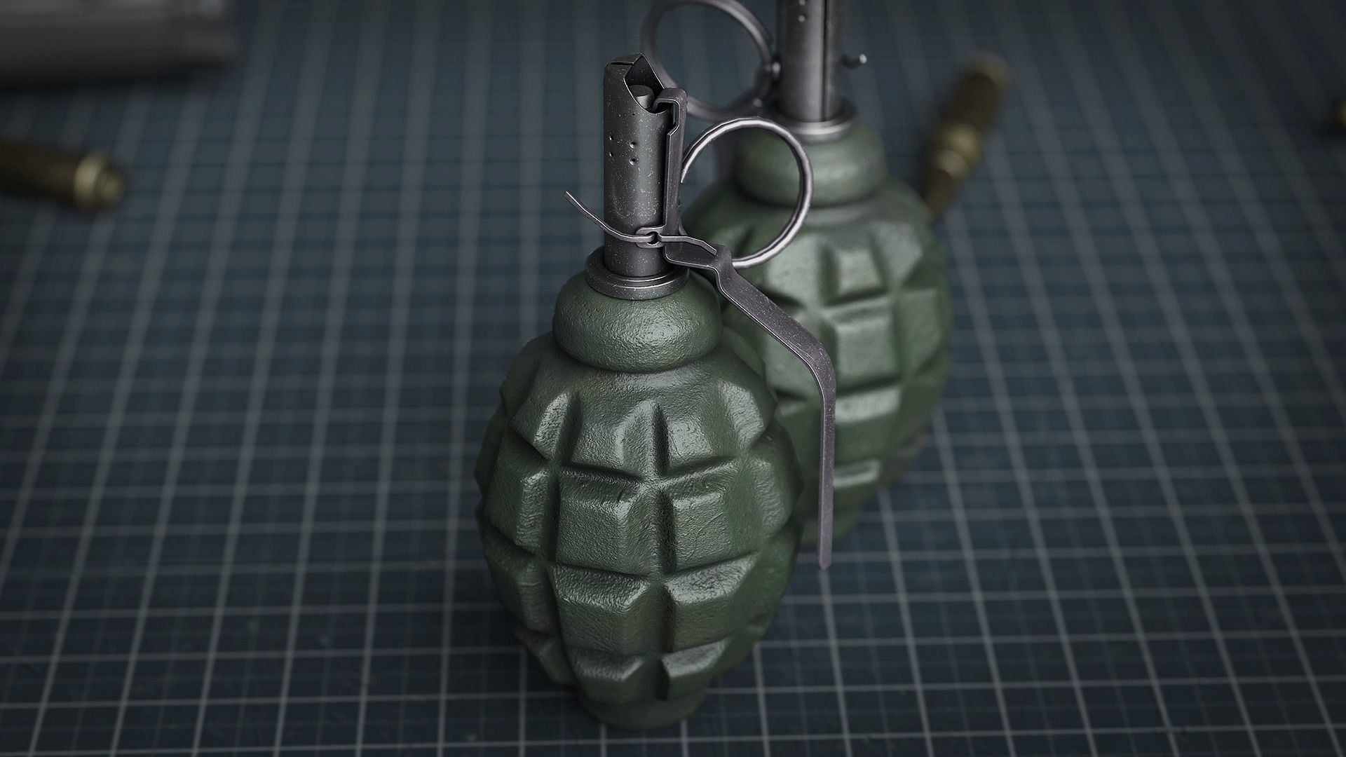 3D Game Ready F1 Grenade VR AR Low-poly 3d Model Model - TurboSquid 2071425