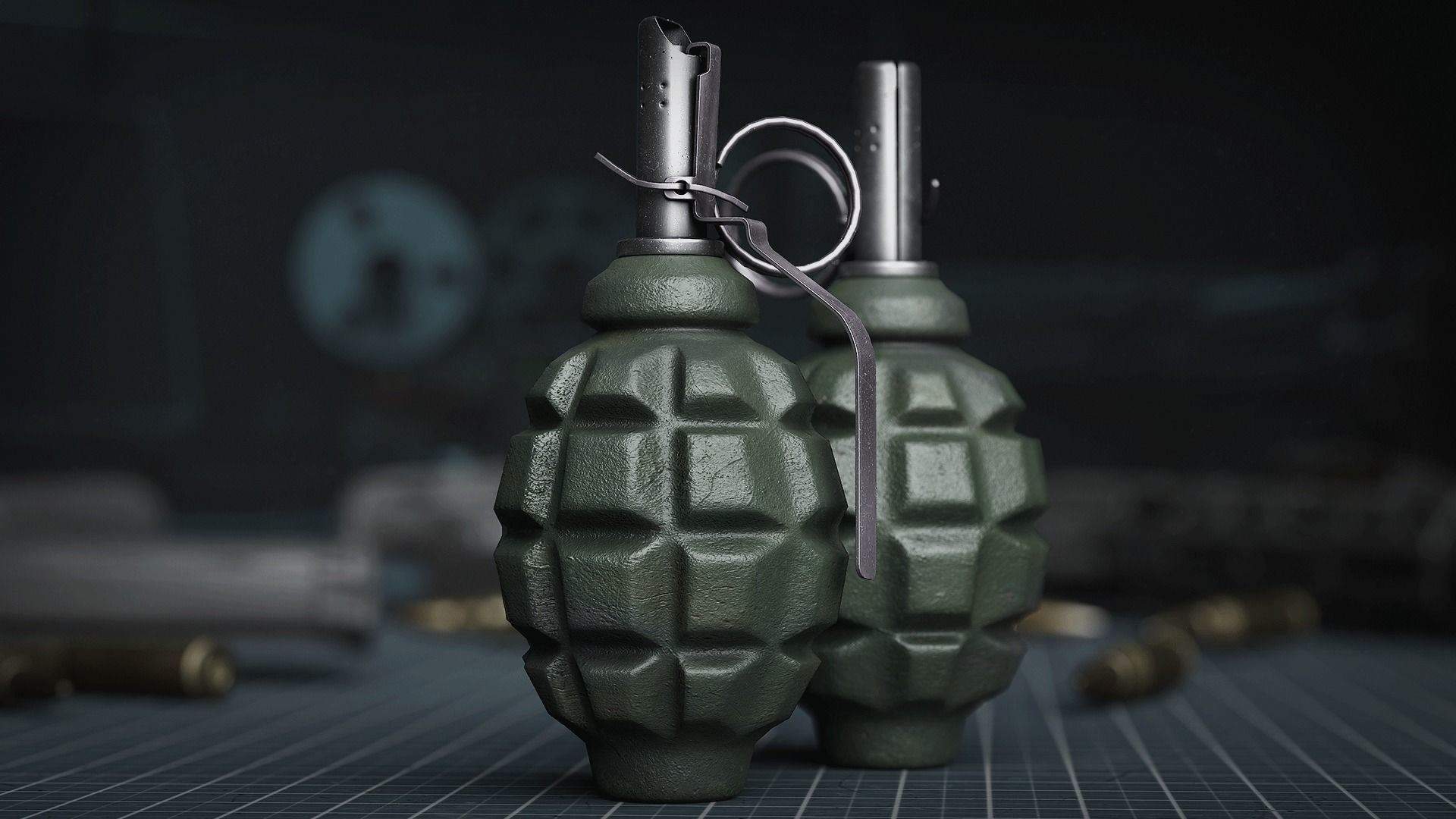 3D Game Ready F1 Grenade VR AR Low-poly 3d Model Model - TurboSquid 2071425