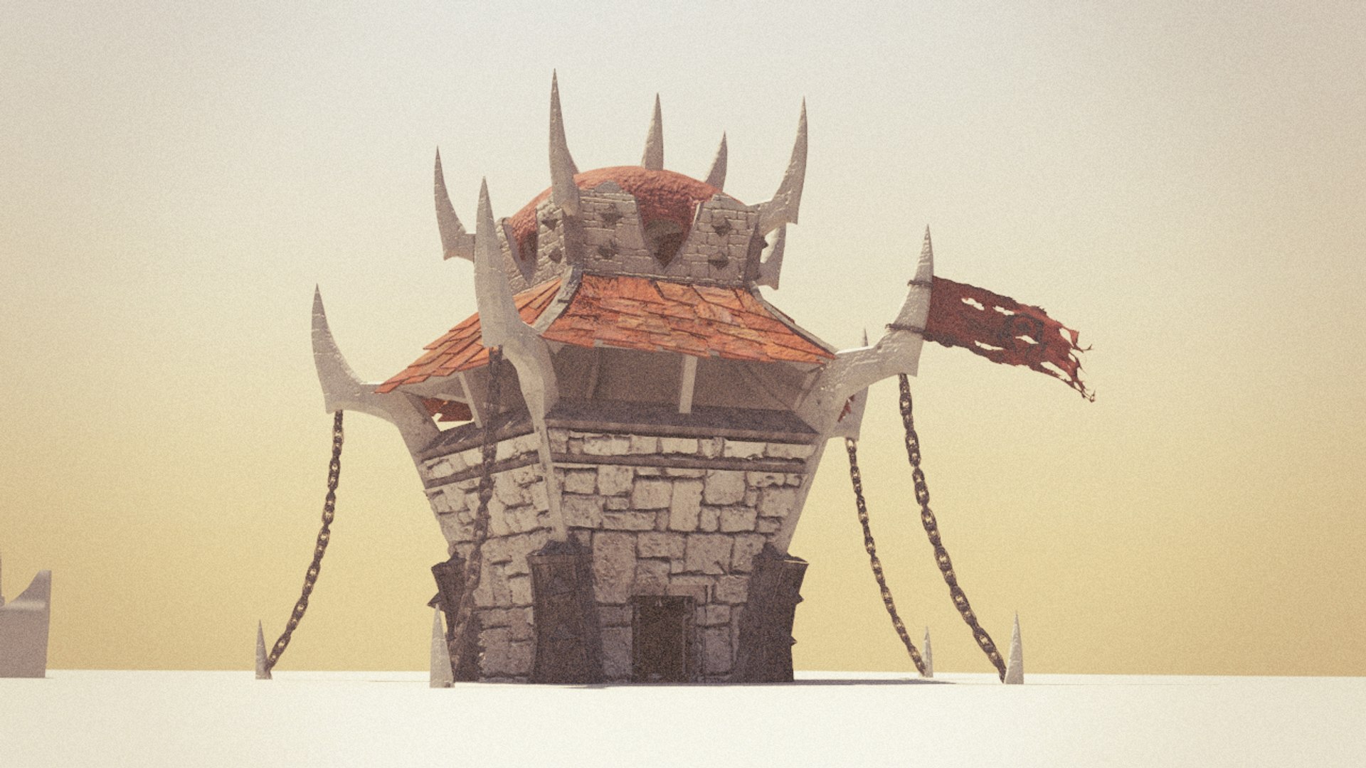 3d orc building model