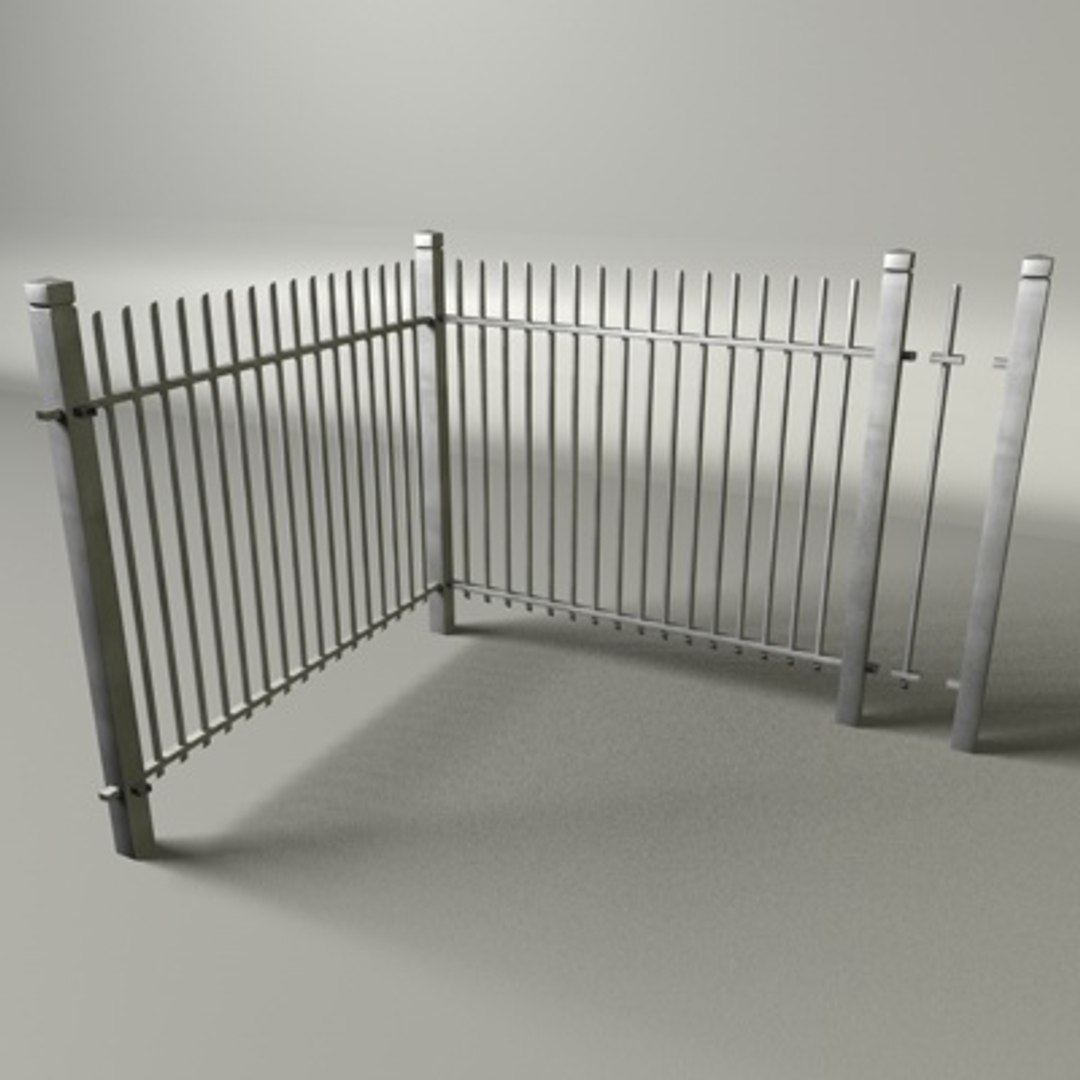 3d model fence metal