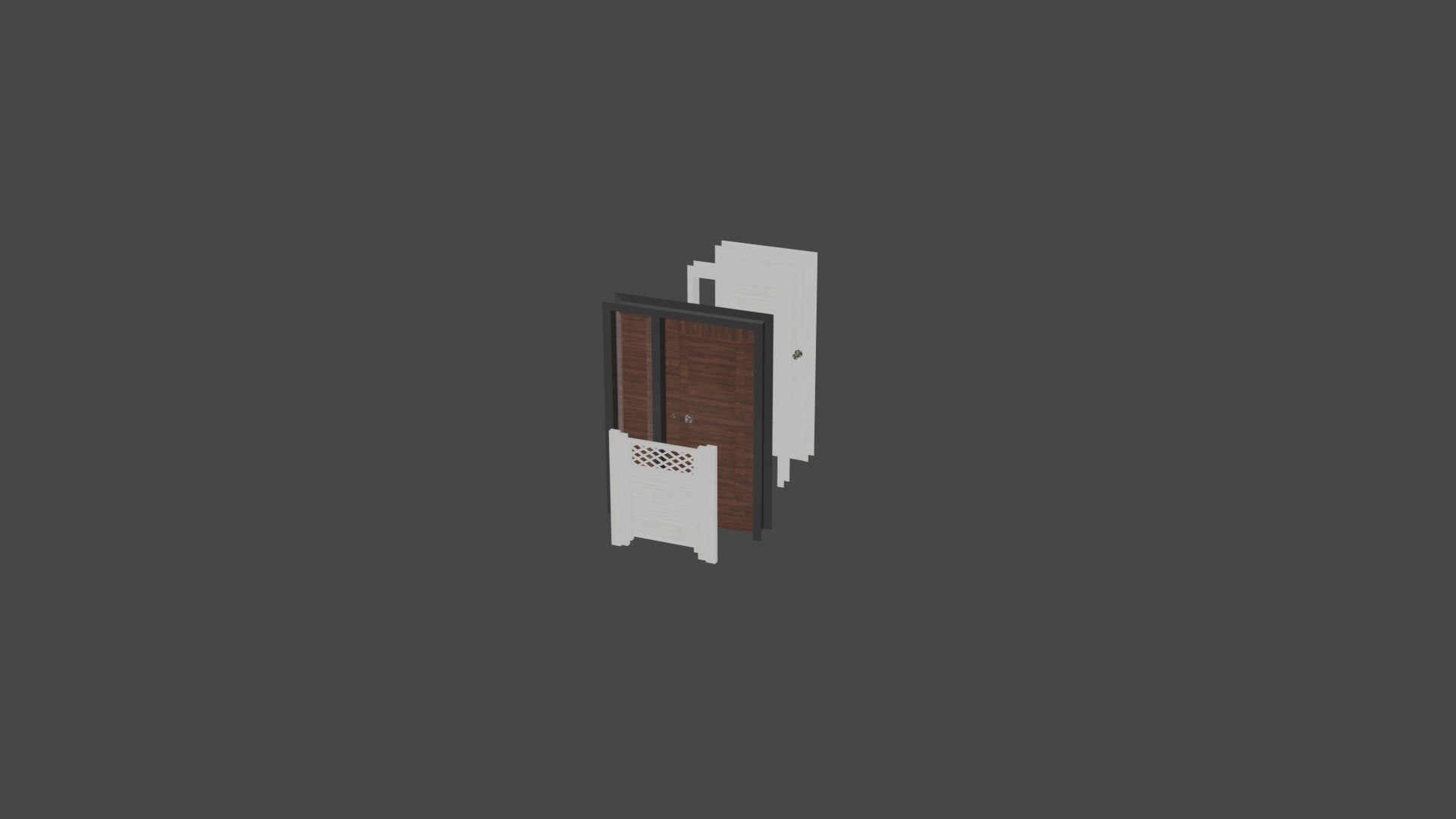 3D low poly door components - TurboSquid 2124025