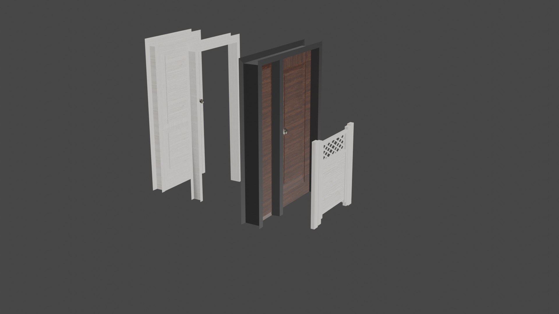 3D low poly door components - TurboSquid 2124025