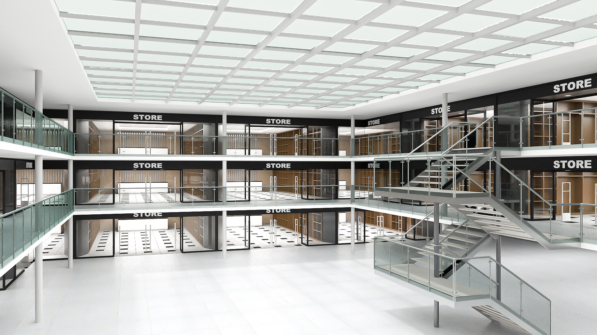 3D Mall Interiors Collection Model - TurboSquid 2134454