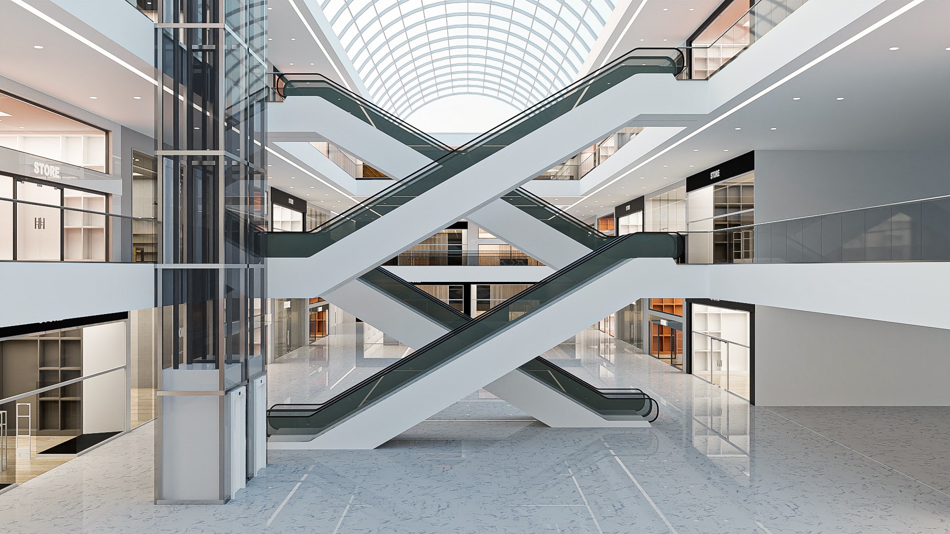 3D Mall Interiors Collection Model - TurboSquid 2134454