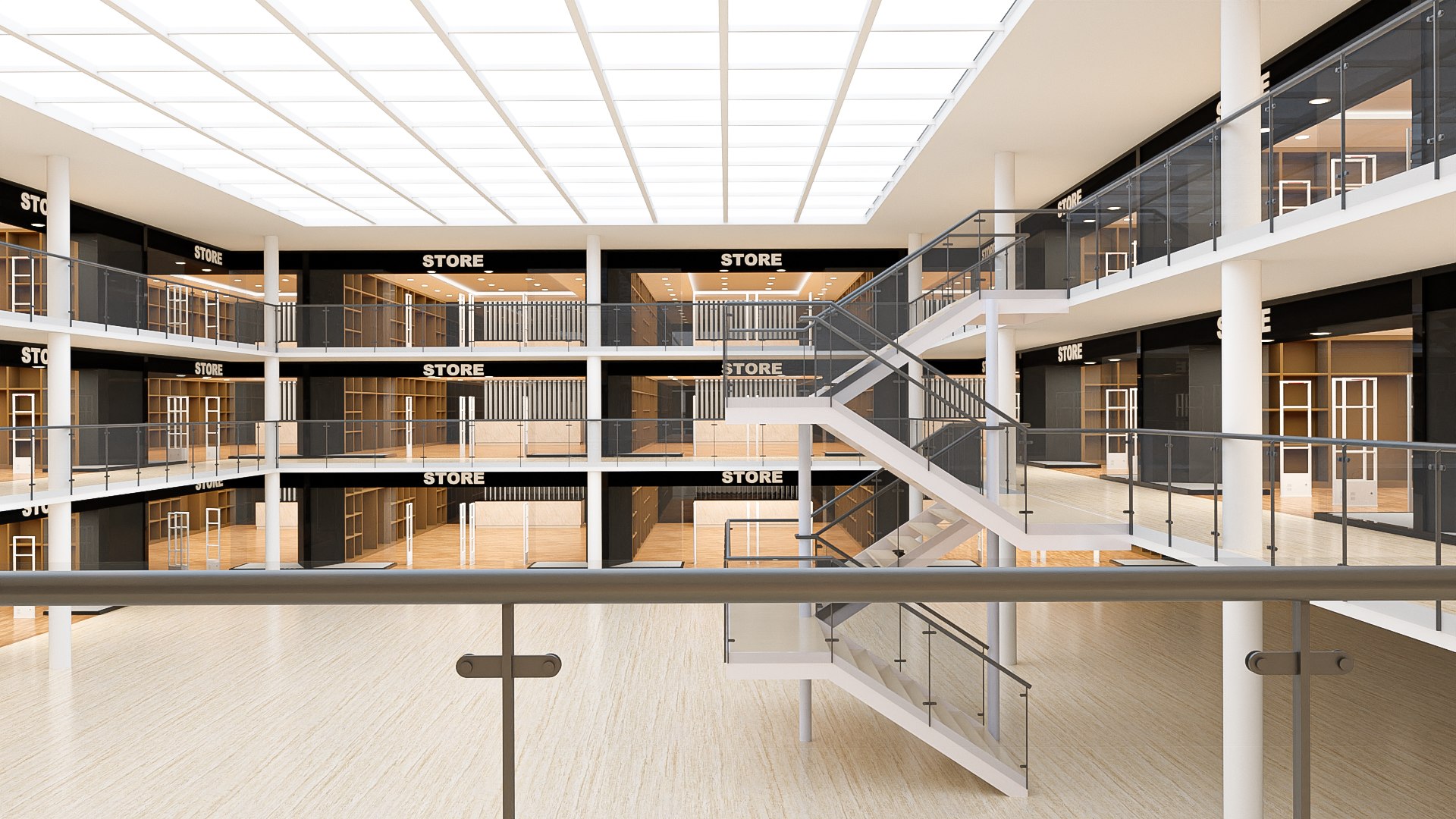 3D Mall Interiors Collection Model - TurboSquid 2134454