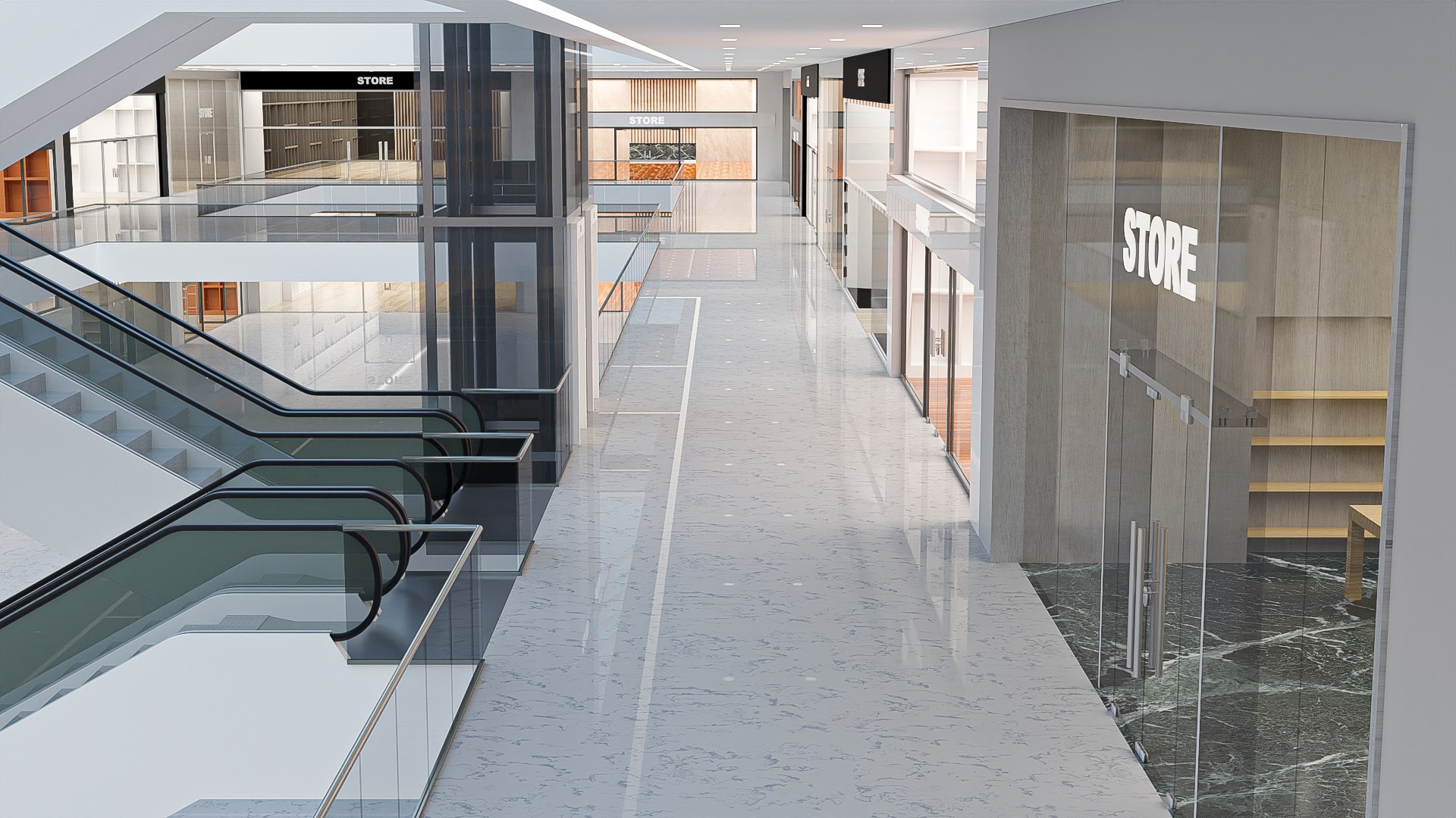 3D Mall Interiors Collection Model - TurboSquid 2134454