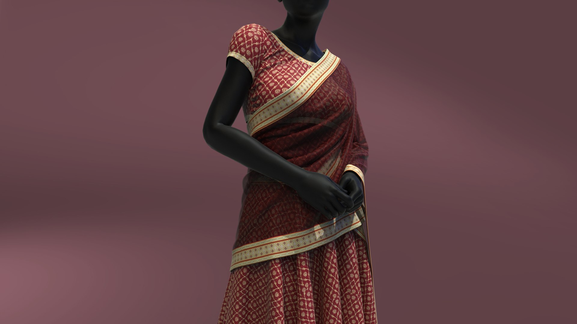 Indian Sari 3D Model - TurboSquid 1971681