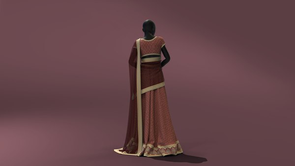 Indian Sari 3D model - TurboSquid 1971681