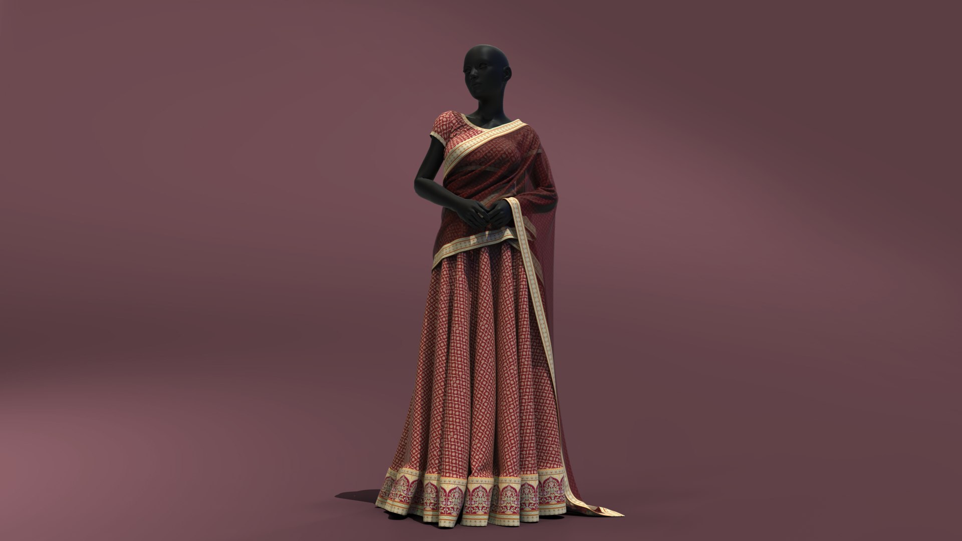 Indian Sari 3D Model - TurboSquid 1971681