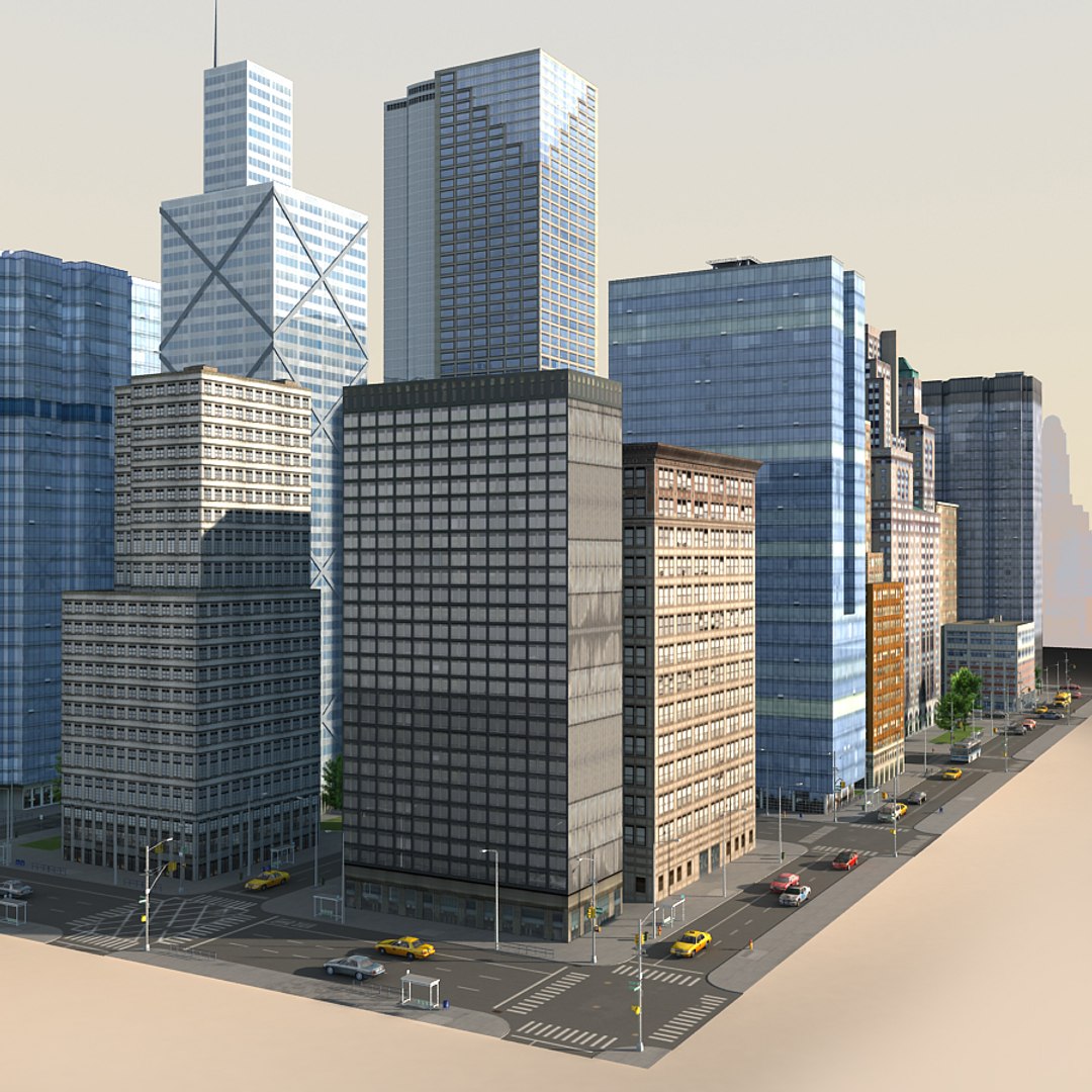 City Building 3d 3ds