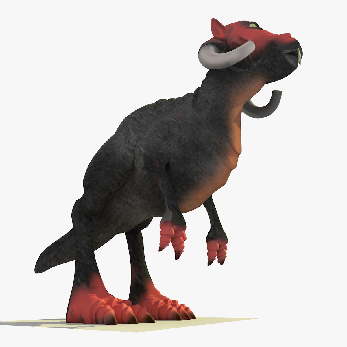 mutant alien t-rex cartoon 3d model