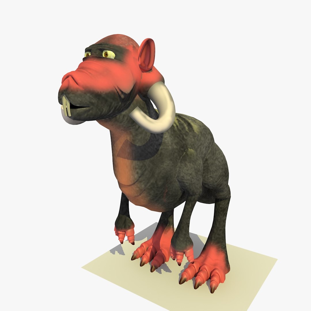 Mutant Alien T-rex Cartoon 3d Model
