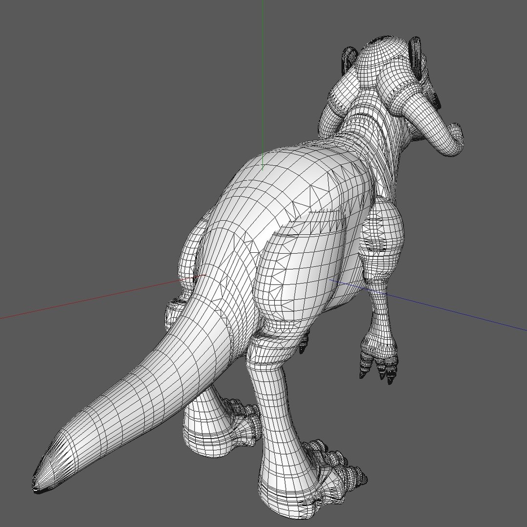 Mutant Alien T-rex Cartoon 3d Model