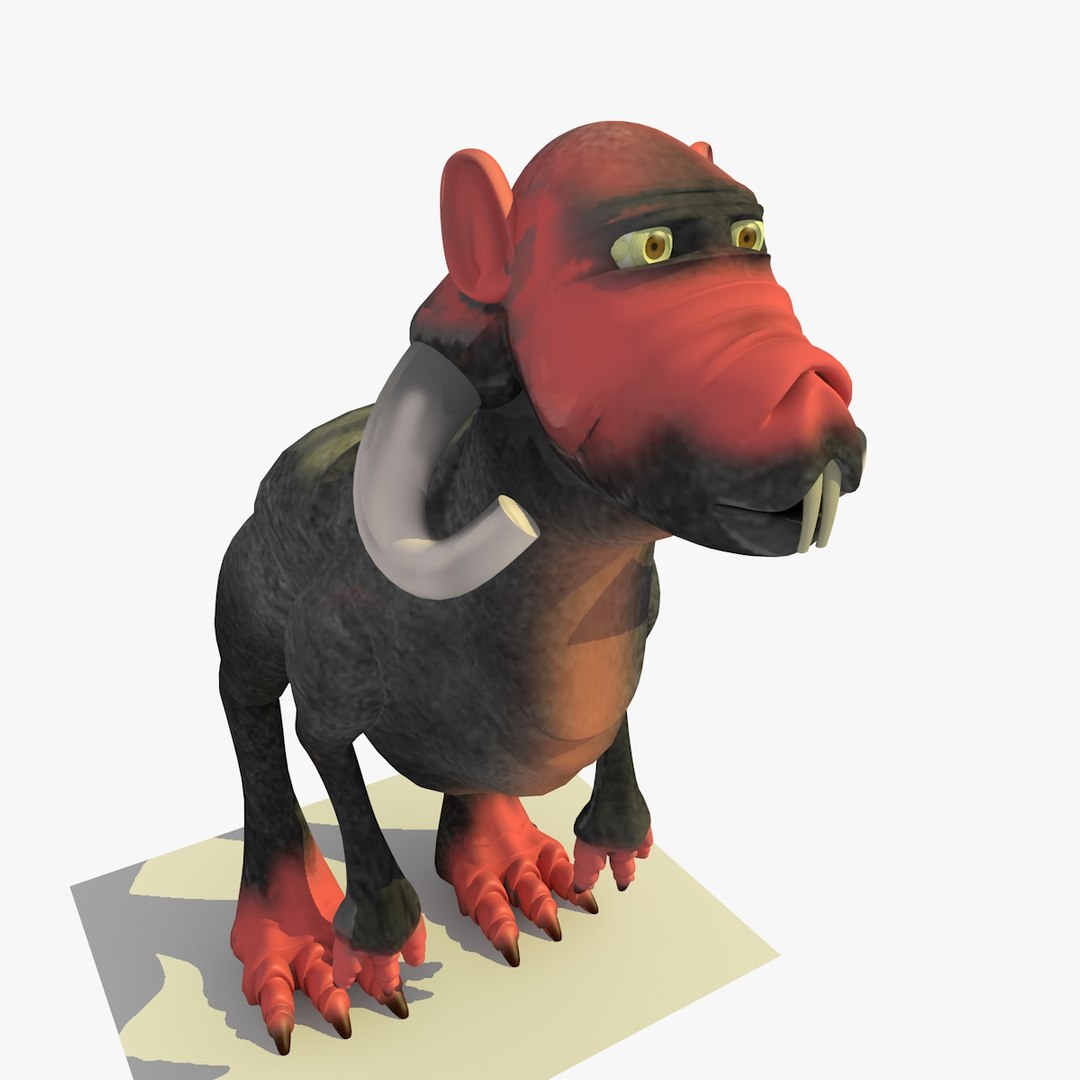 Mutant Alien T-rex Cartoon 3d Model