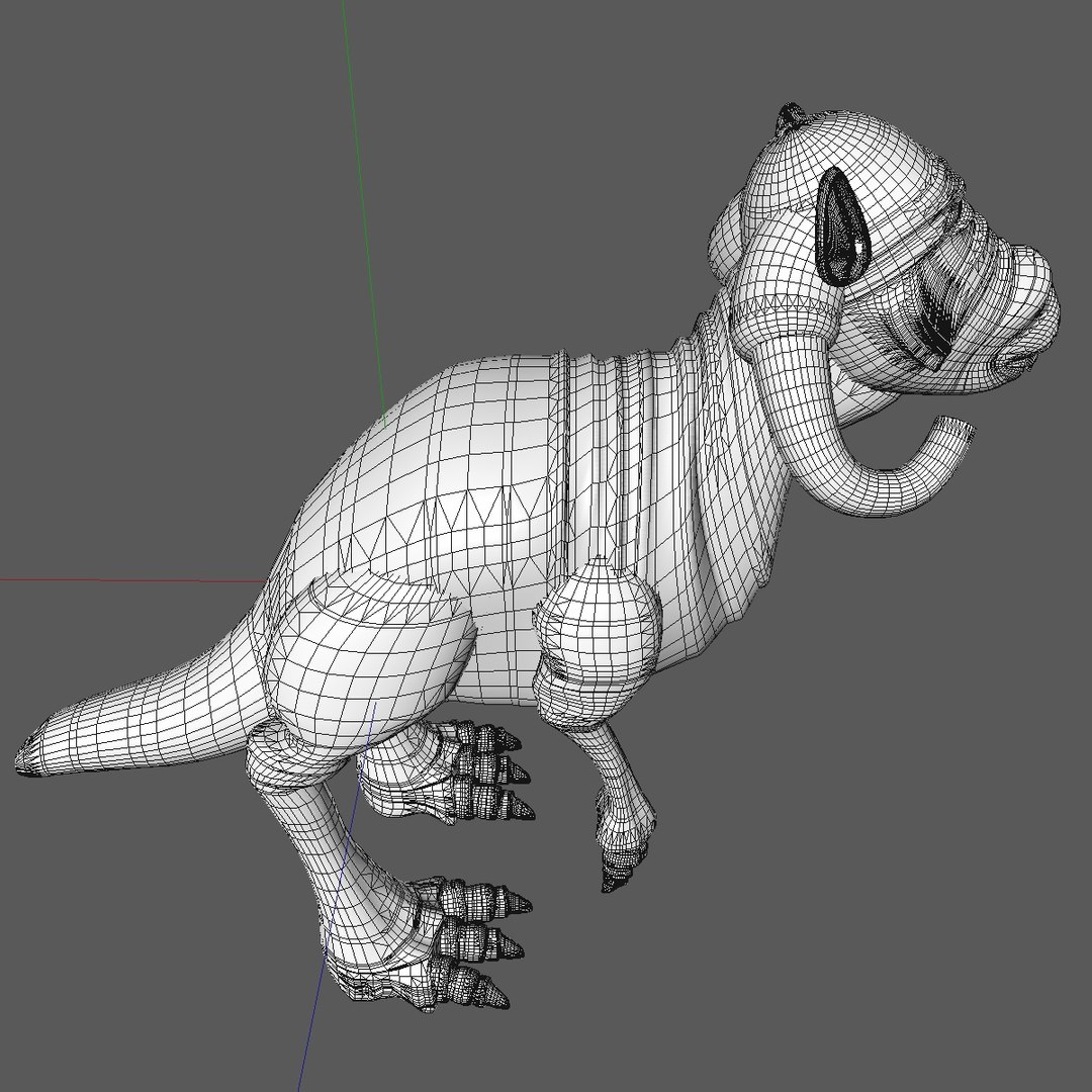 Mutant Alien T-rex Cartoon 3d Model