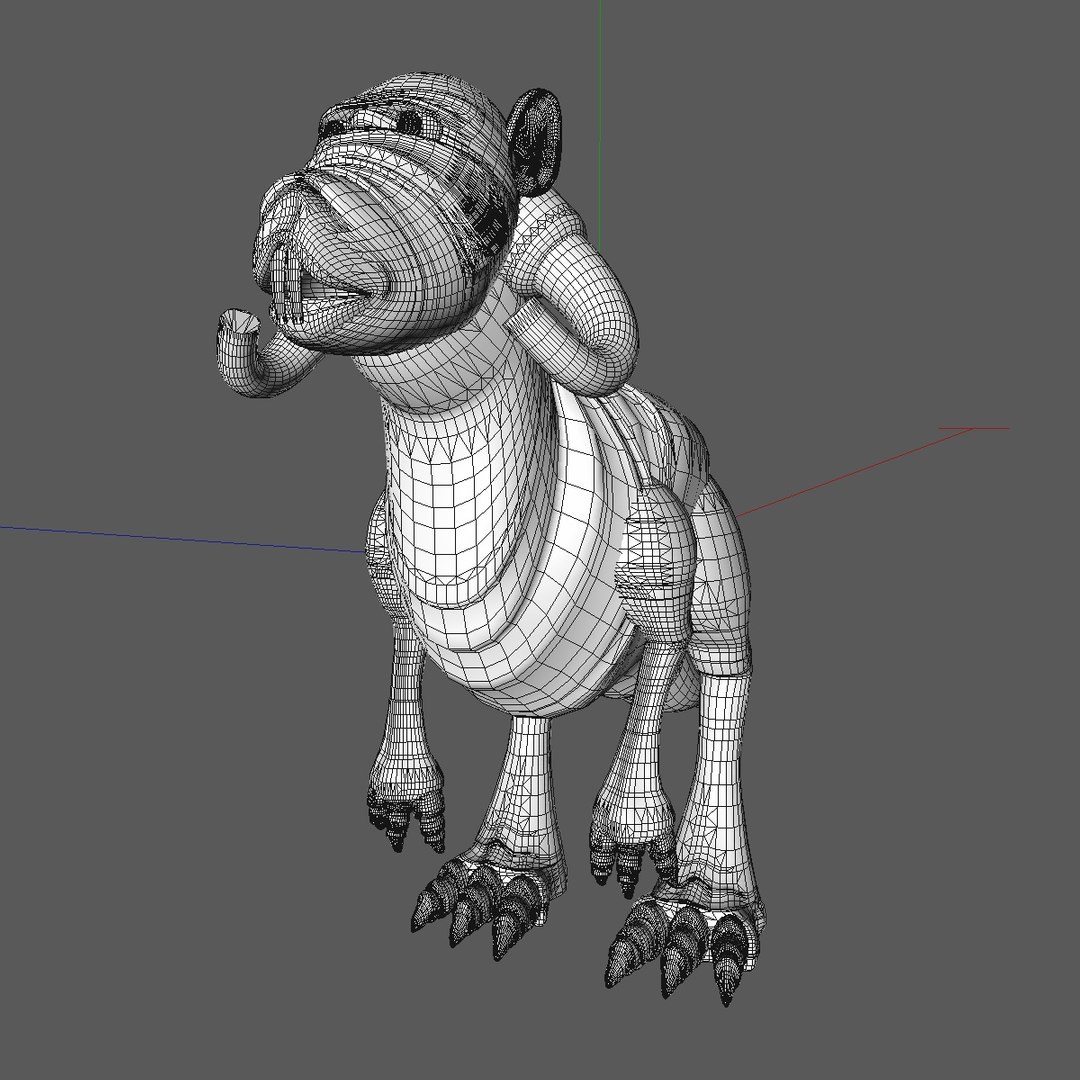 Mutant Alien T-rex Cartoon 3d Model