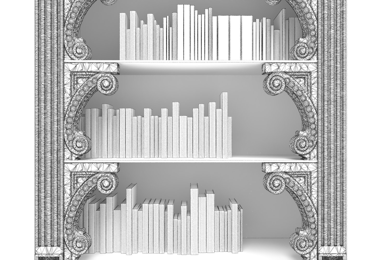 Bookcase 3D model - TurboSquid 1799427