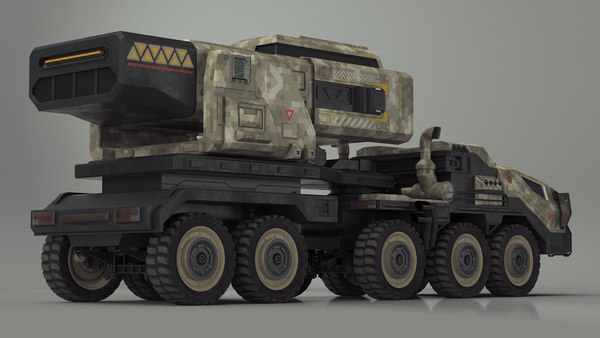 modelo 3d Camión lanzacohetes militar de ciencia ficción - TurboSquid ...