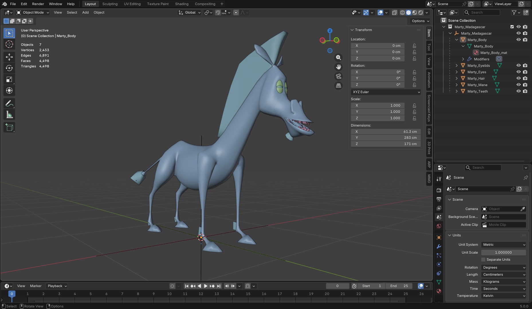 3D Marty - Madagascar - TurboSquid 2496596