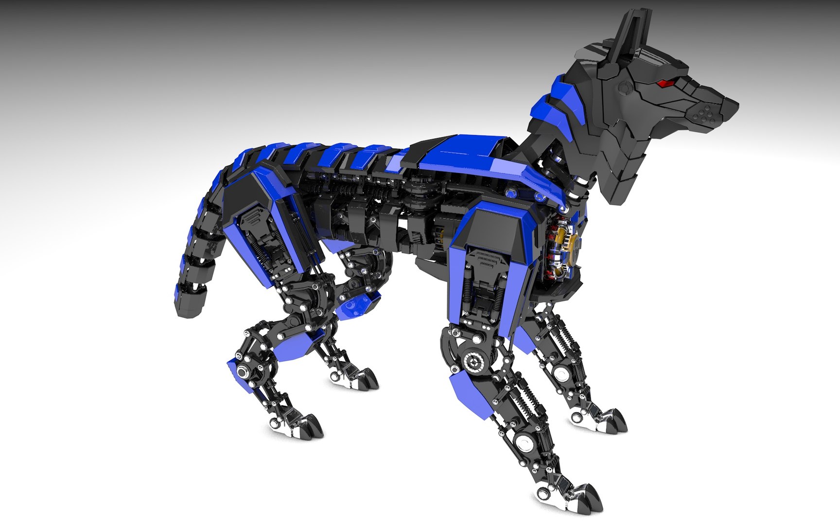 Robot Wolf 3d C4d