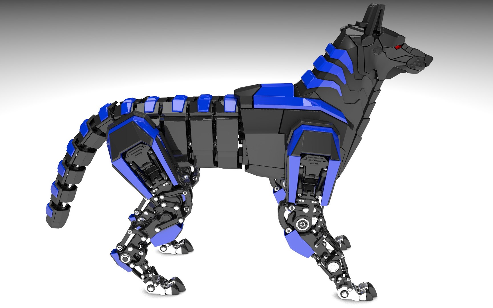 Robot Wolf 3d C4d