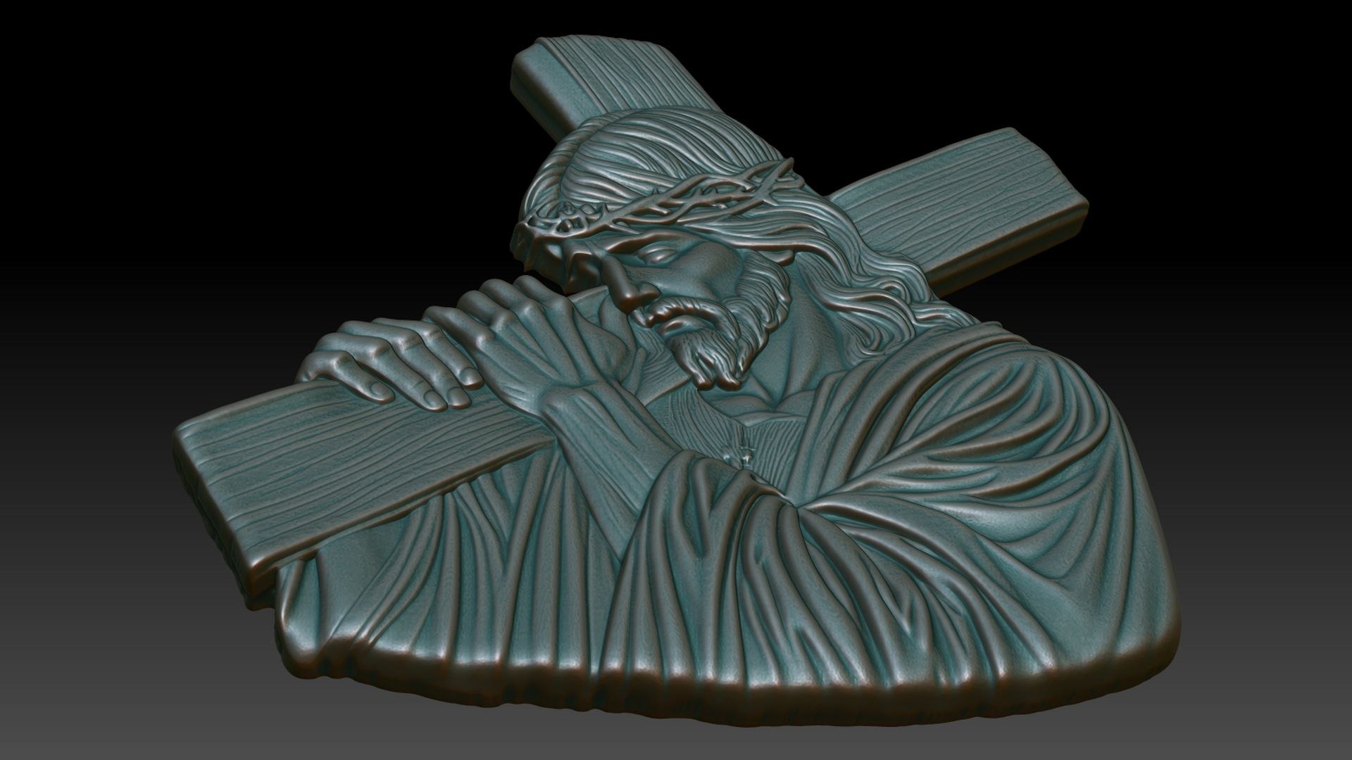3D Model Jesus Carrying The Cross Basrelief 02 240608 - TurboSquid 2368284