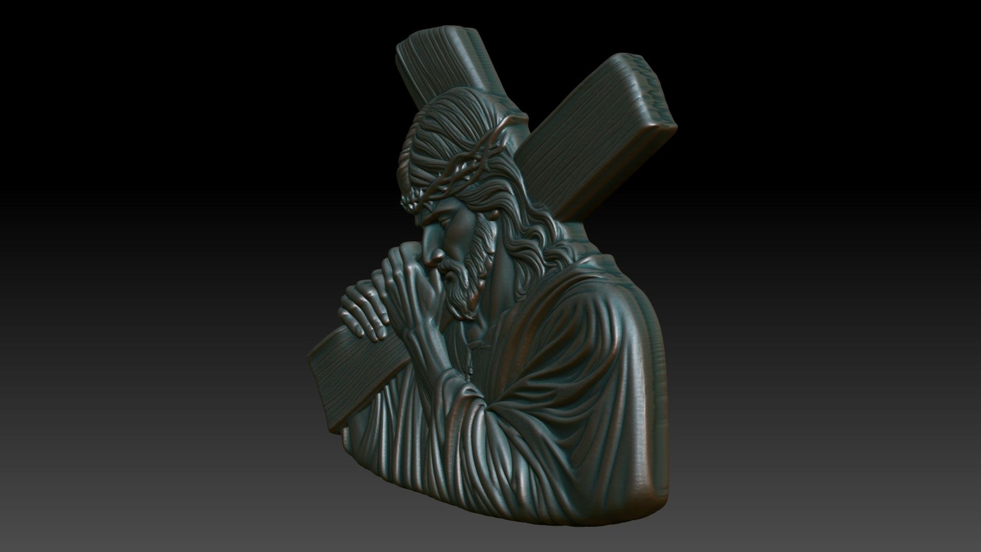 3D Model Jesus Carrying The Cross Basrelief 02 240608 - TurboSquid 2368284