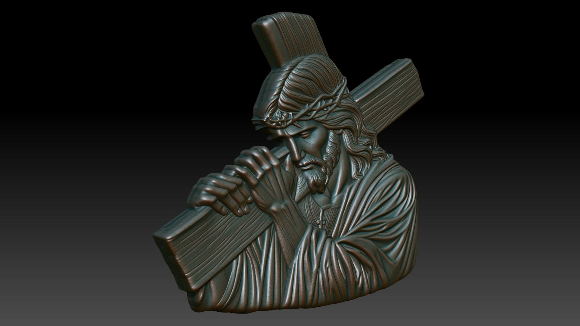 3D Model Jesus Carrying The Cross Basrelief 02 240608 - TurboSquid 2368284