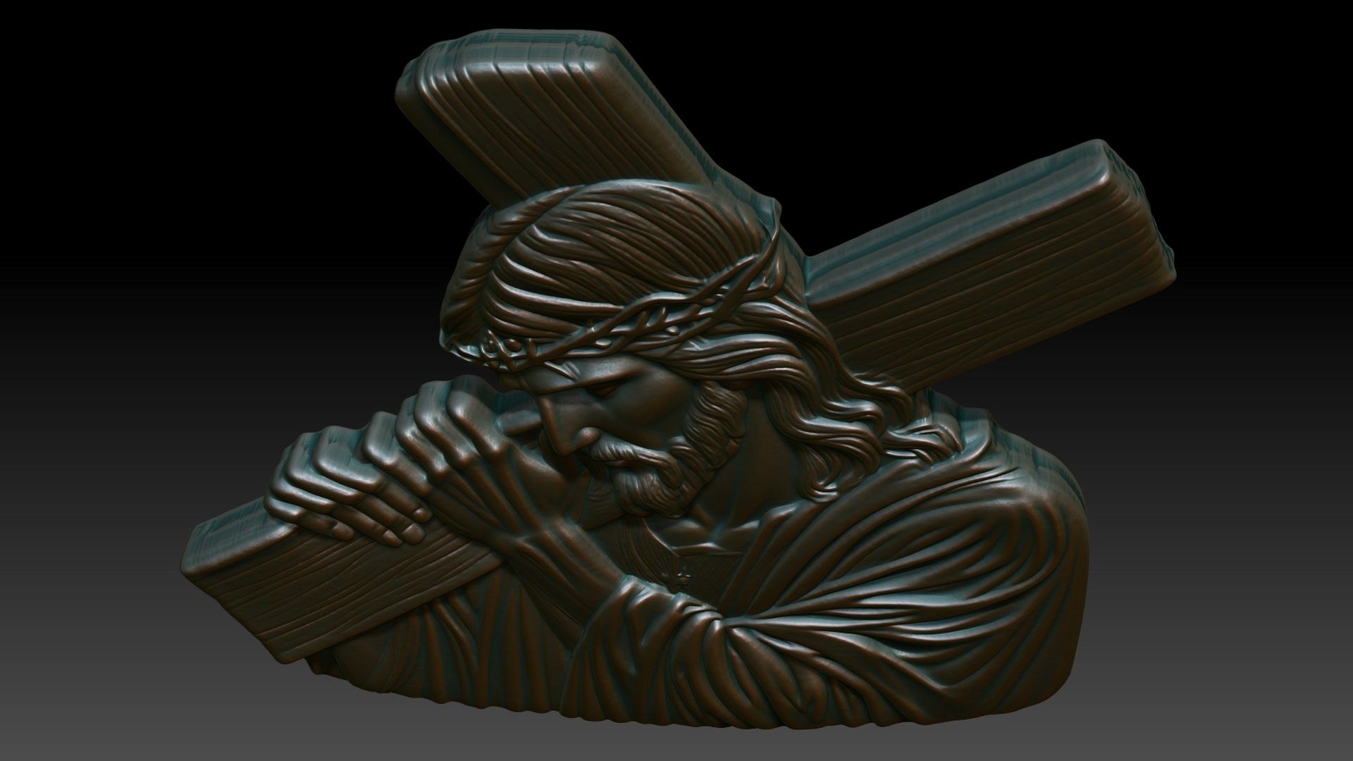 3D Model Jesus Carrying The Cross Basrelief 02 240608 - TurboSquid 2368284