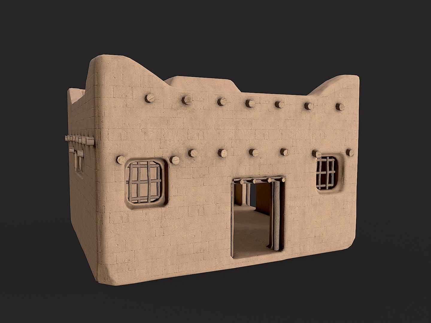 Egypt Desert Clay Utility Buildings Houses Pyramids Collection 3D ...