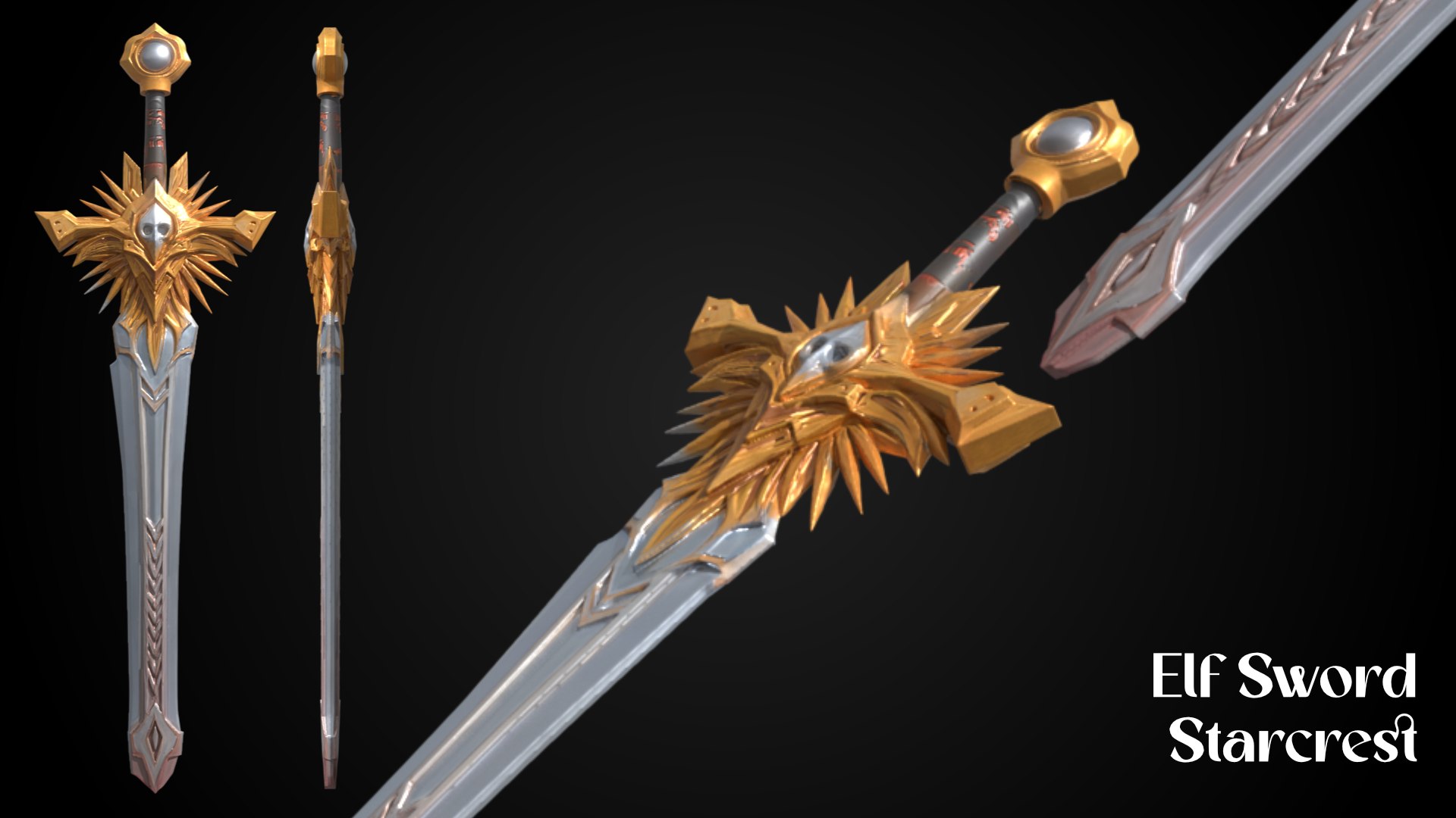 Stylized Fantasy Sword Pack - Elf Sword 3D Model - TurboSquid 2426800