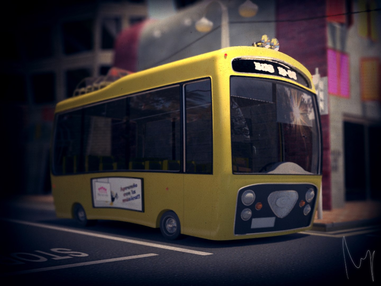 Cartoon City Bus