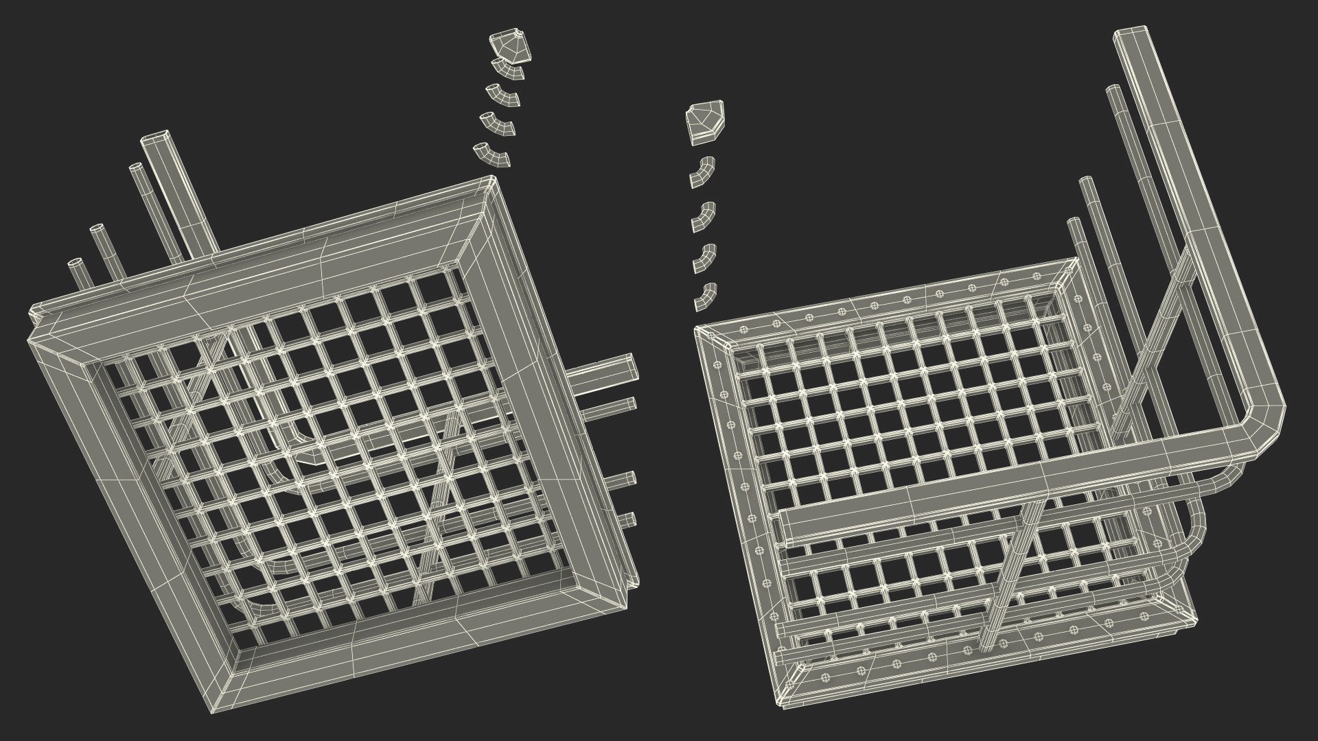 3D Industrial Catwalk Short Corner - TurboSquid 2165621