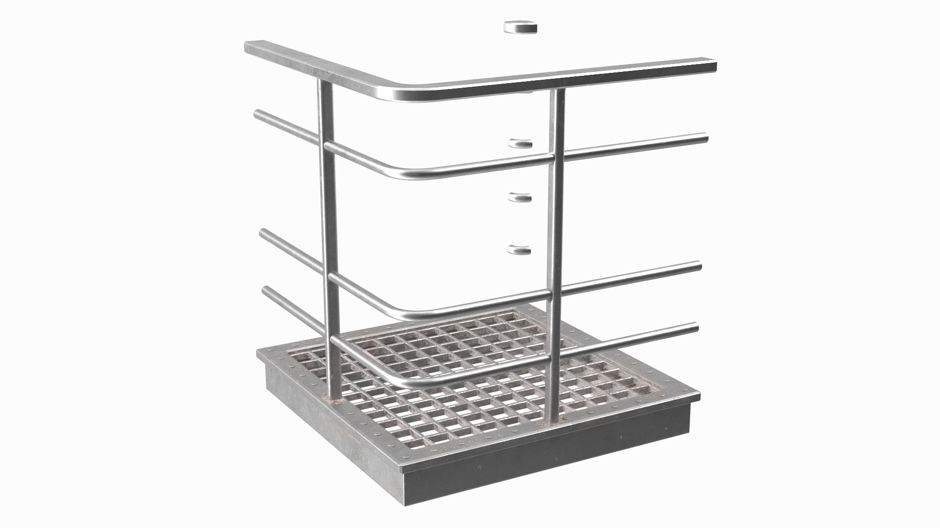 3D Industrial Catwalk Short Corner - TurboSquid 2165621