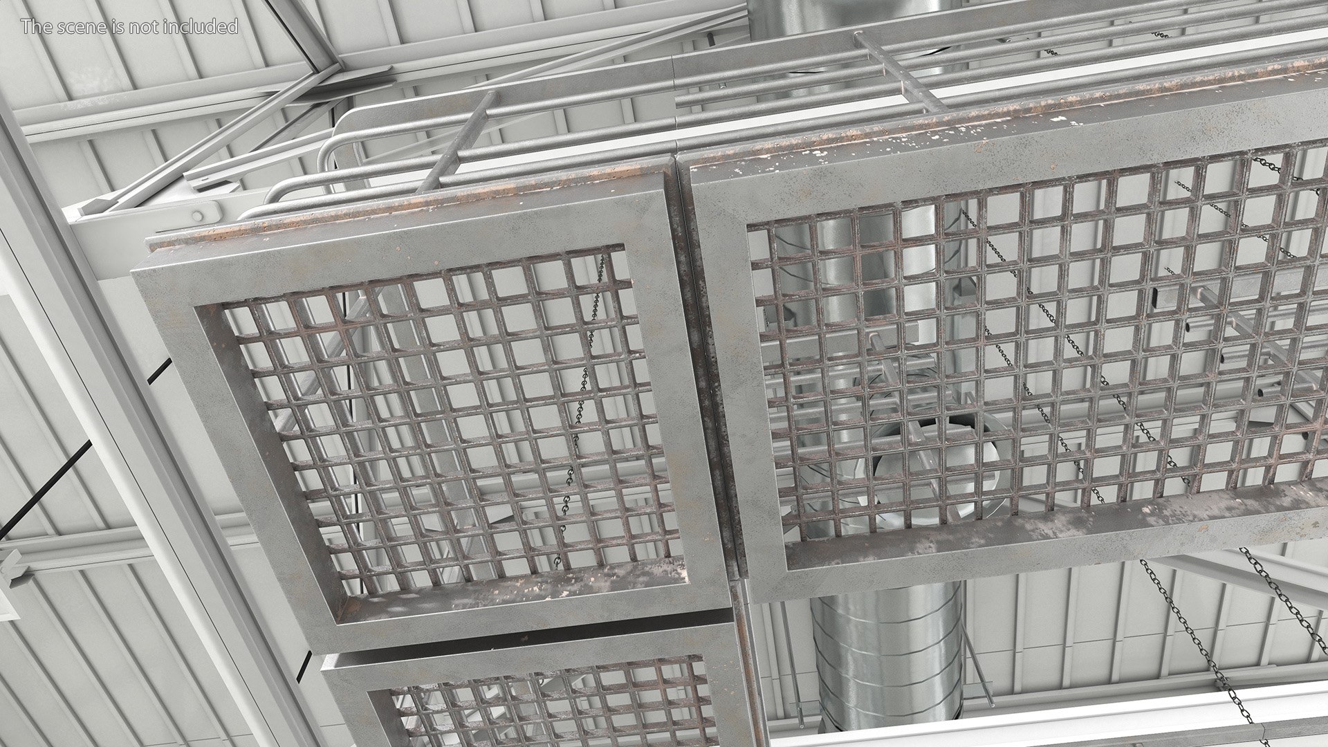 3D Industrial Catwalk Short Corner - TurboSquid 2165621