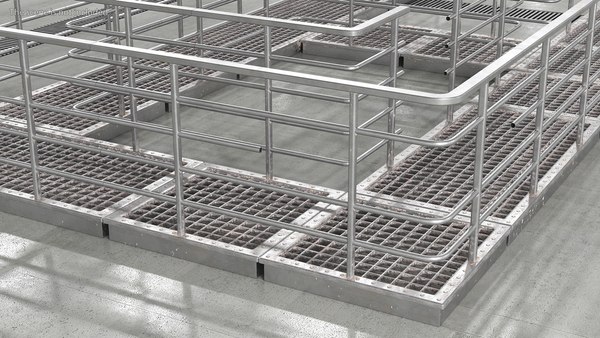 modelo 3d Esquina corta de pasarela industrial - TurboSquid 2165621