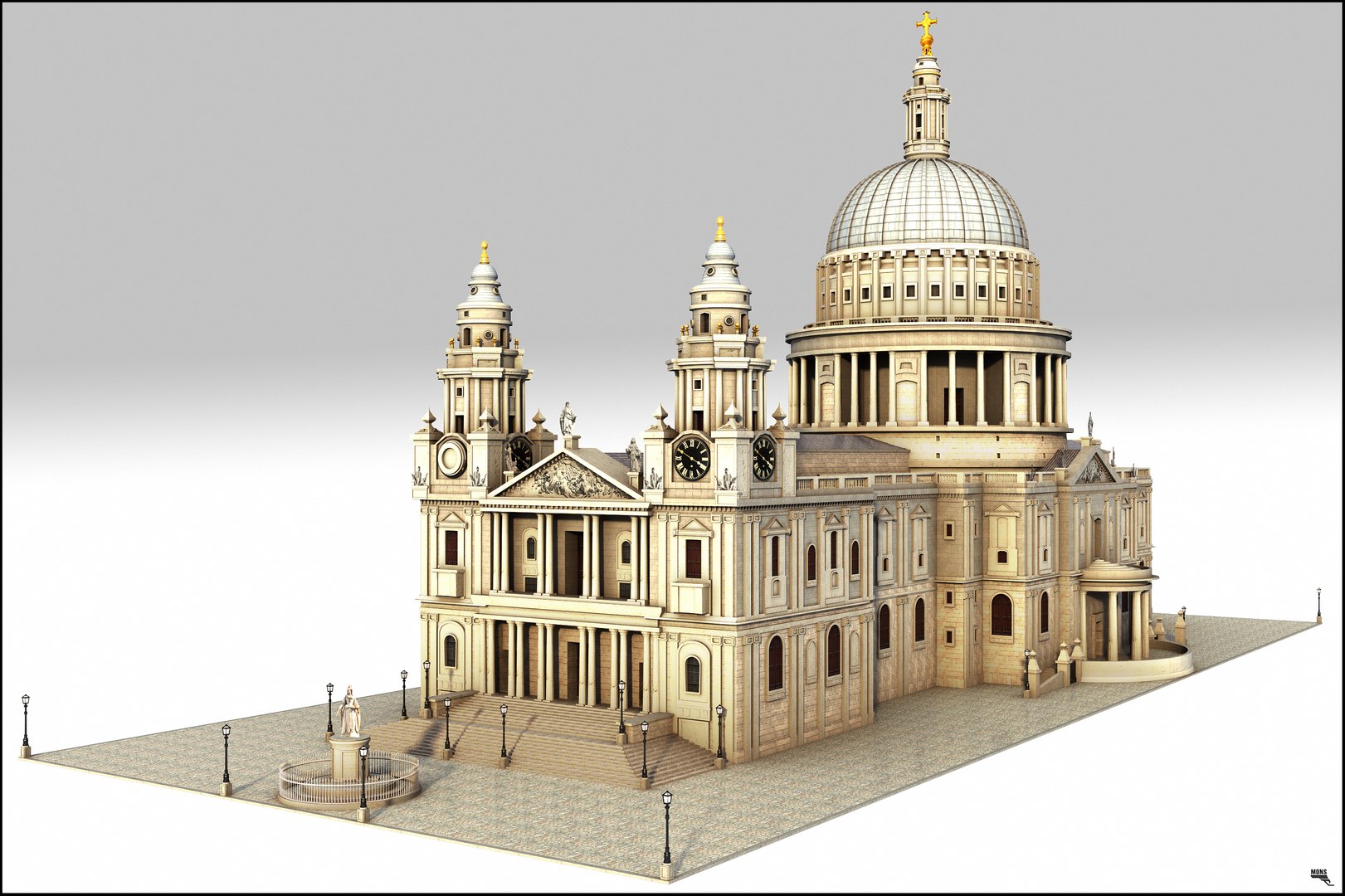 3D Model Cathedral London - TurboSquid 1169884