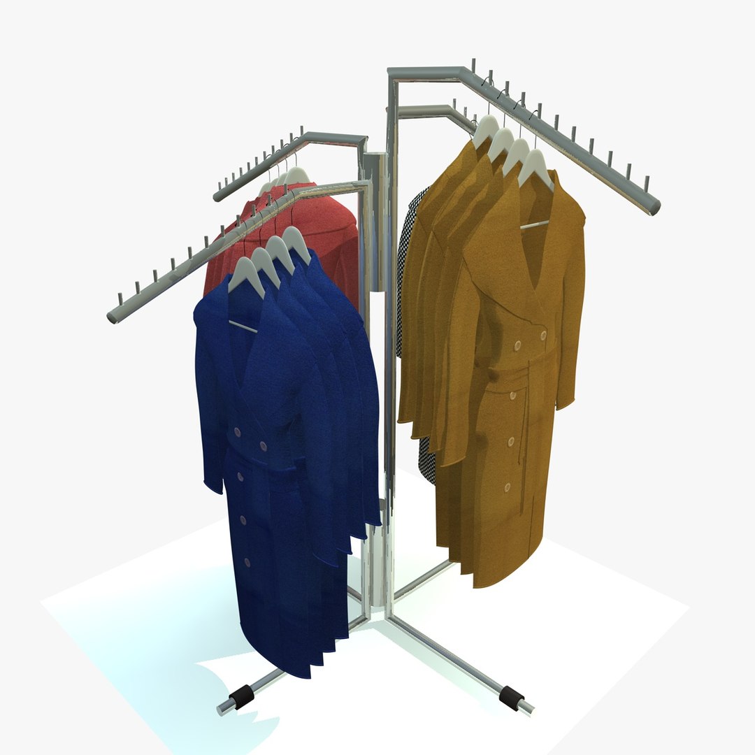 3d Retail Stand Rack Coats