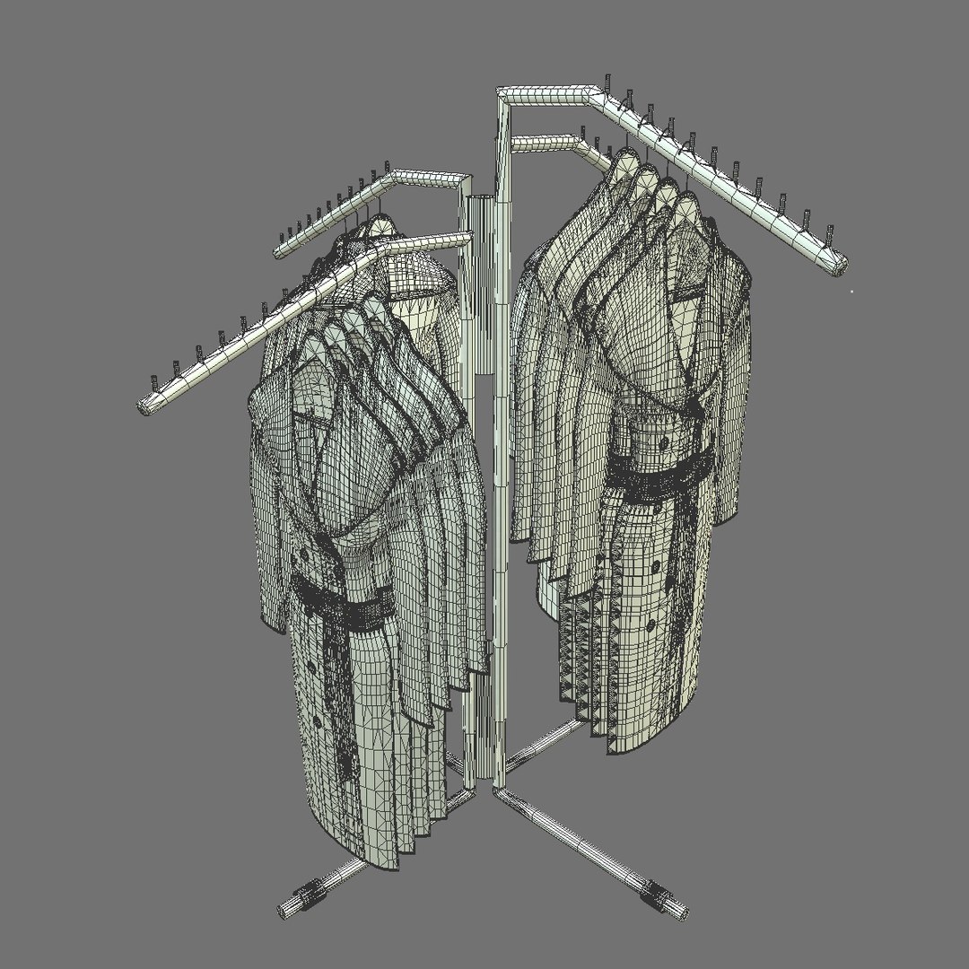 3d Retail Stand Rack Coats