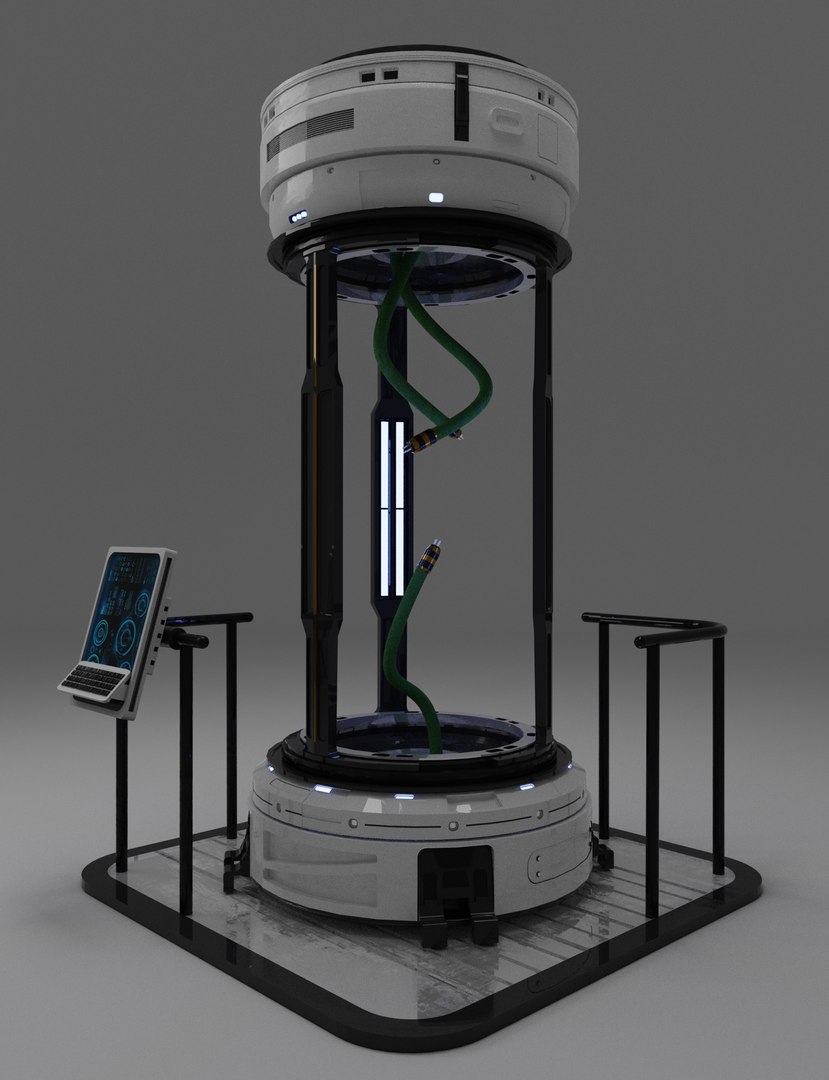 3D Sci-Fi Capsule Cloning Chamber Device Asset - TurboSquid 1824797