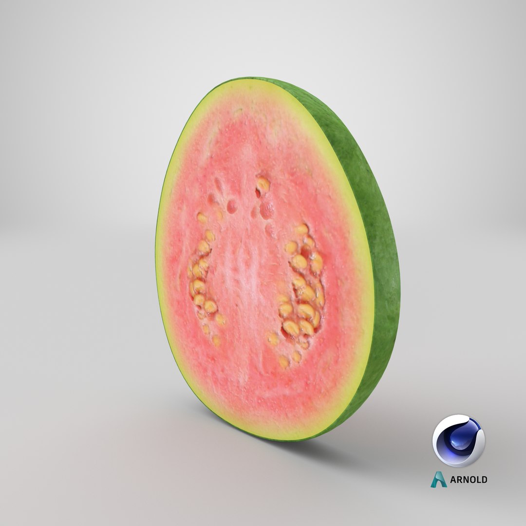 3D Realistic Pink Guava Slice Model - TurboSquid 1661371