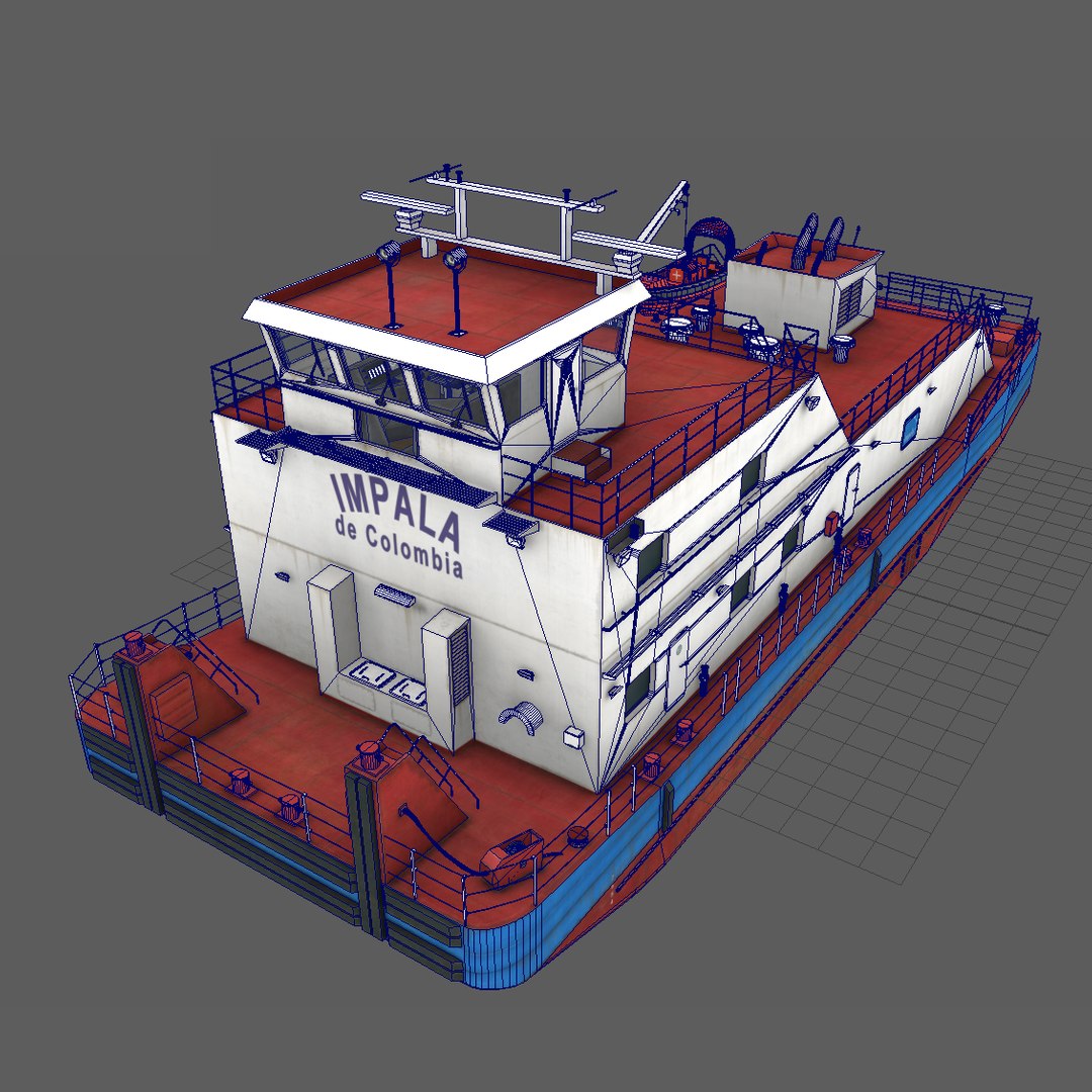 3D Pusher Boat - TurboSquid 1457838