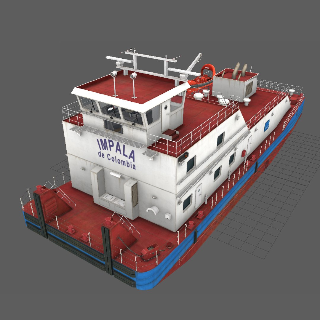 3D Pusher Boat - TurboSquid 1457838